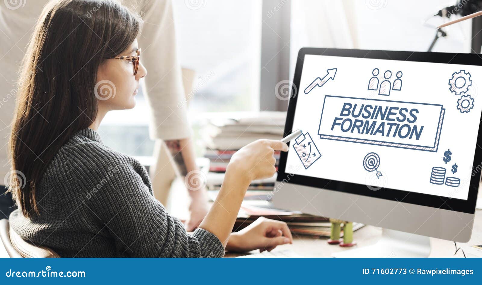 Business Formation Network Target Icons Graphic Concept Stock Image ...
