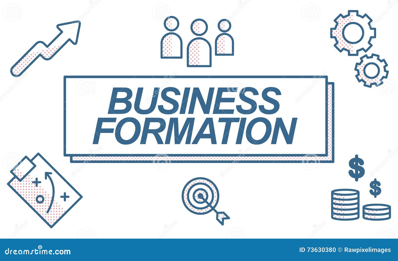 Business Formation Network Target Icons Graphic Concept Stock ...