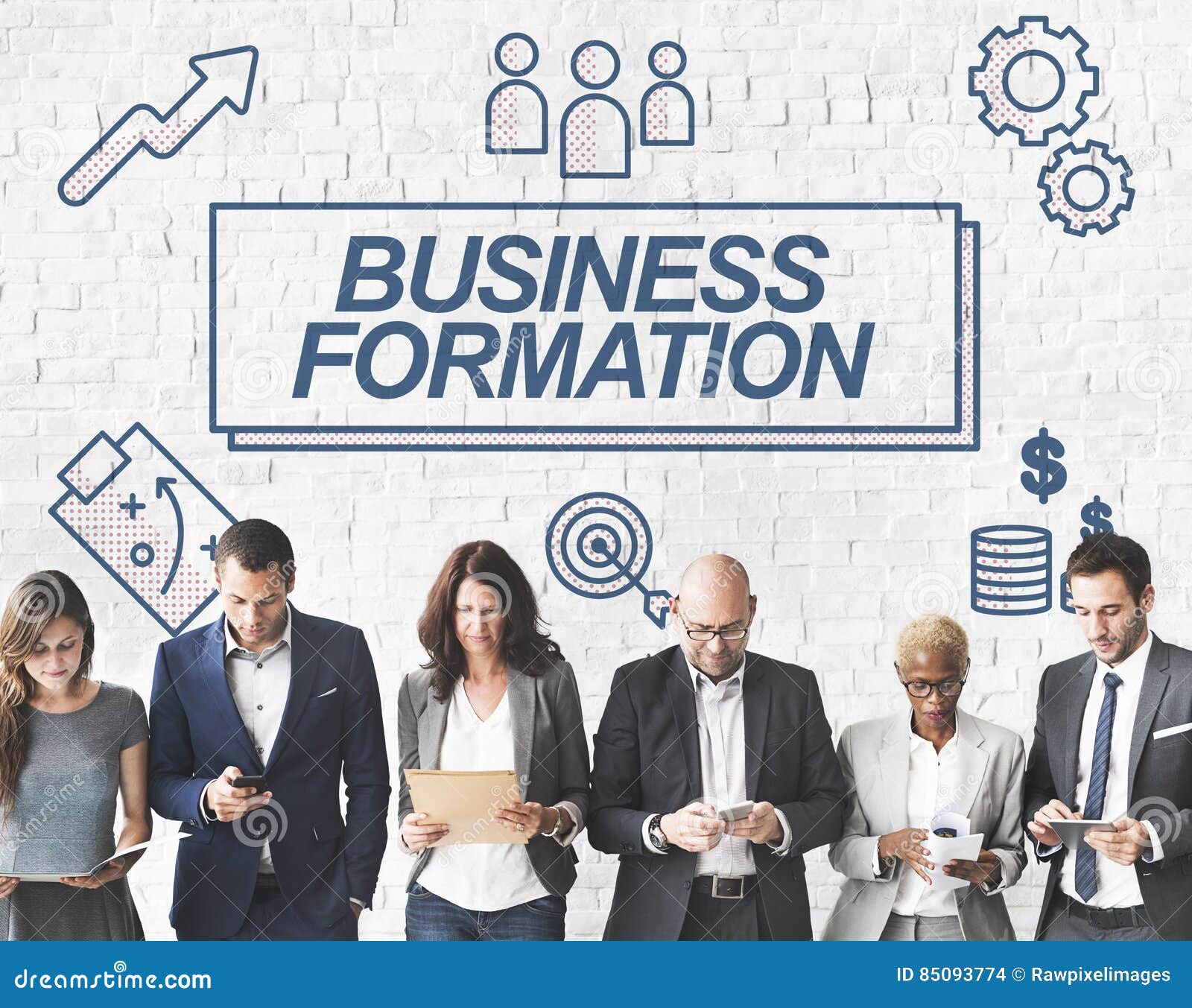 Business Formation Network Target Icons Graphic Concept Stock Photo ...
