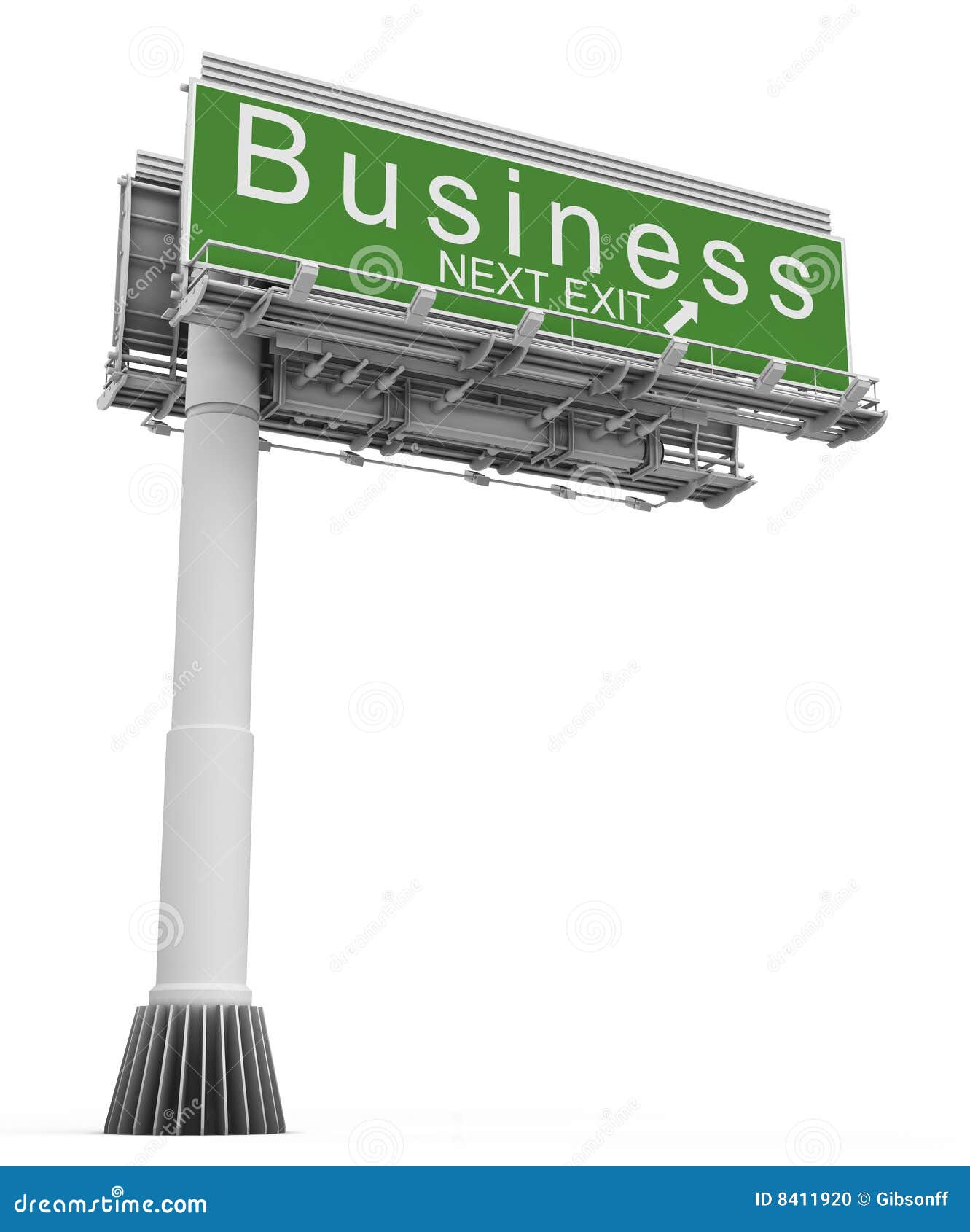 Business Freeway Exit Sign stock illustration. Illustration of growth ...