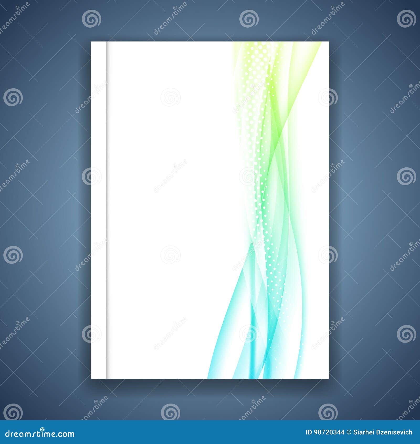 Business Fresh Abstract Modern Wave Lines Folder Template Stock Vector ...