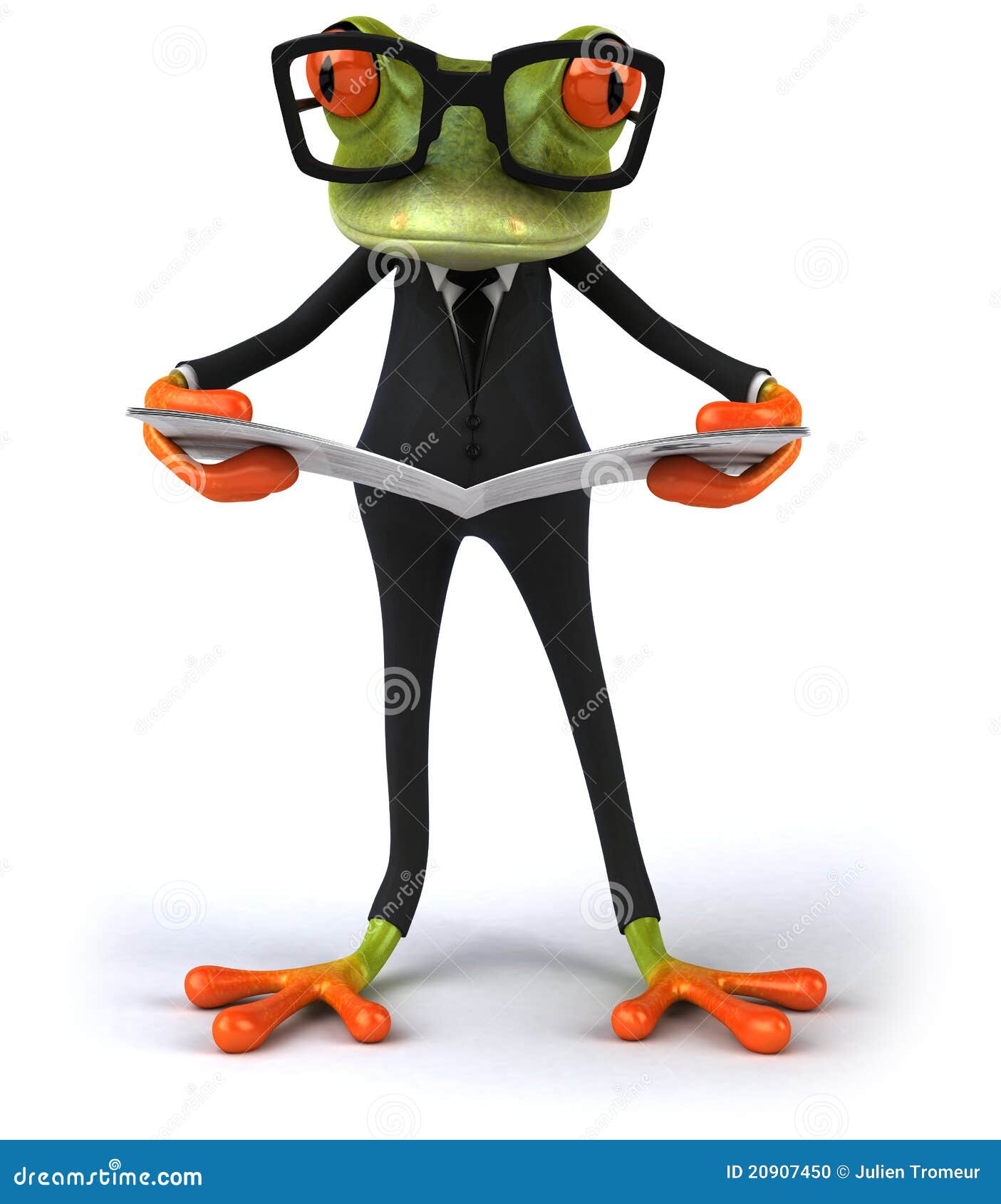 Business frog stock illustration. Illustration of glasses - 20907450