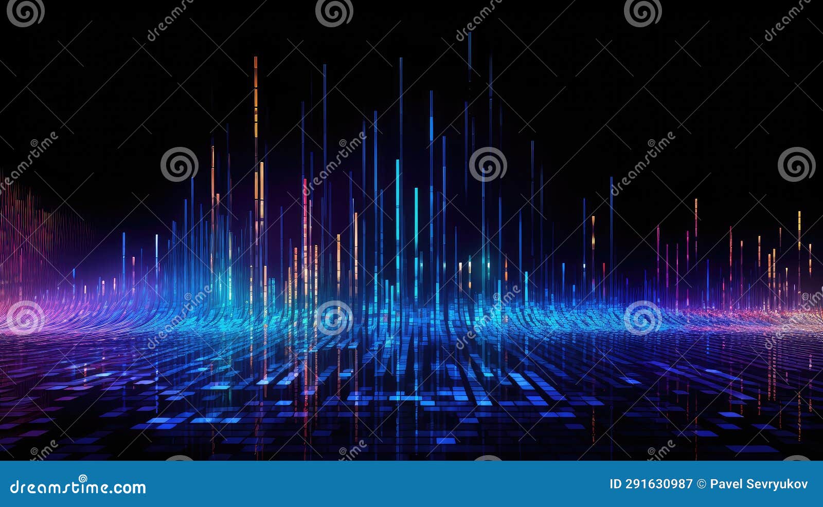 Business Futuristic Data Stream Stock Illustration - Illustration of ...