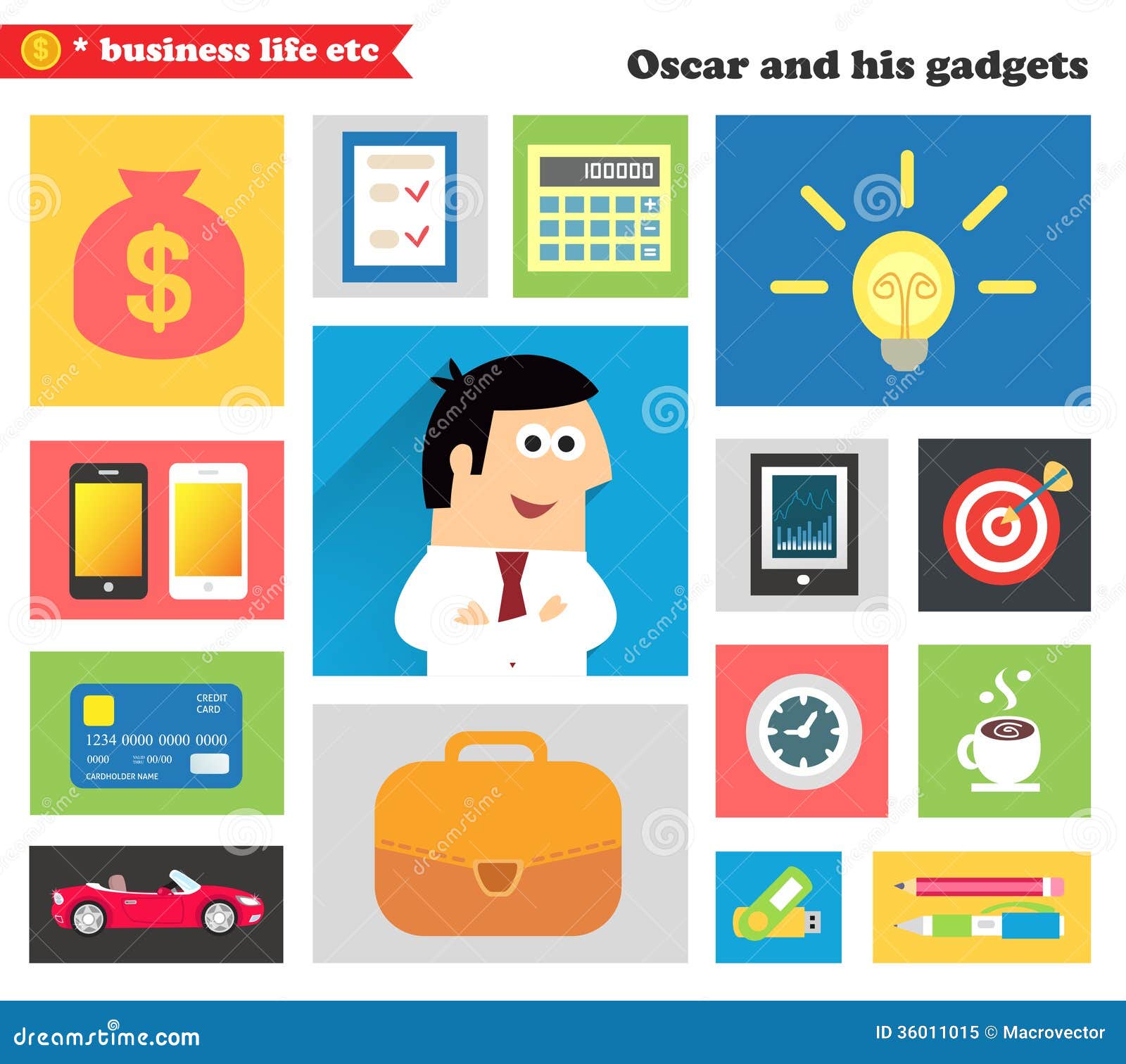 Business gadgets and stuff stock vector. Illustration of businesspeople ...