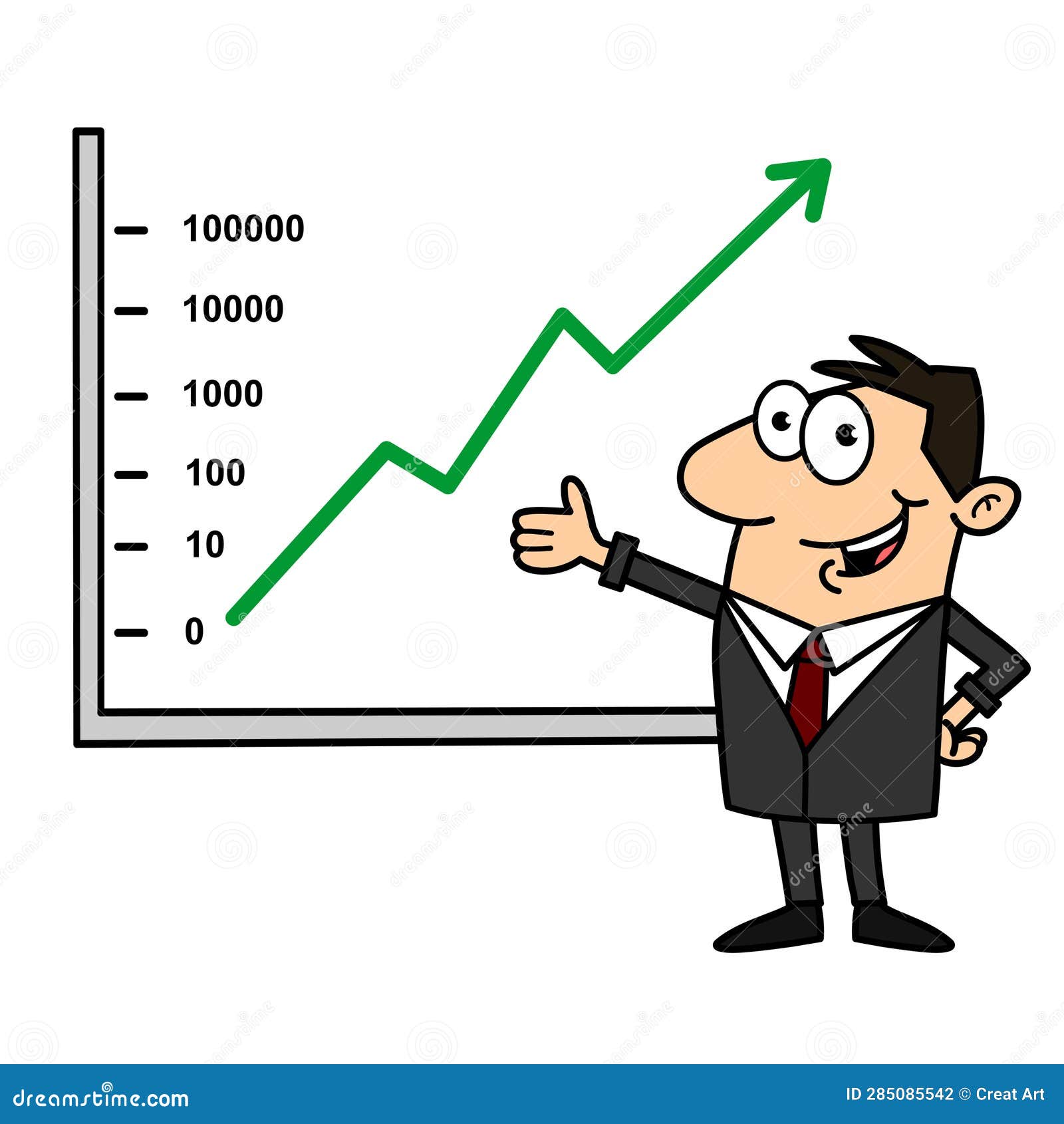 Business Gain Cartoon Illustration Vector | CartoonDealer.com #285085542
