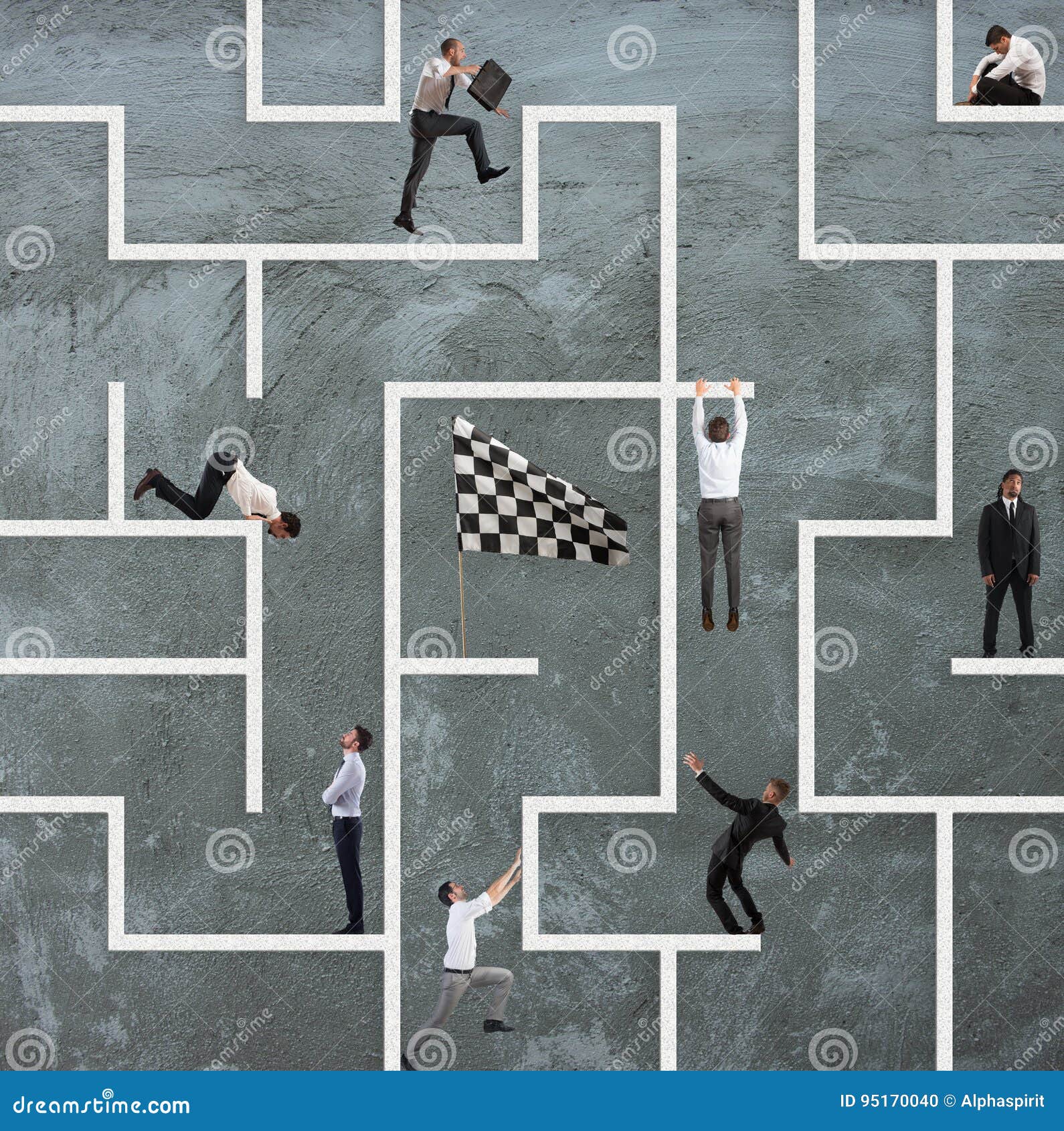 Business game of maze stock photo. Image of difficult - 95170040