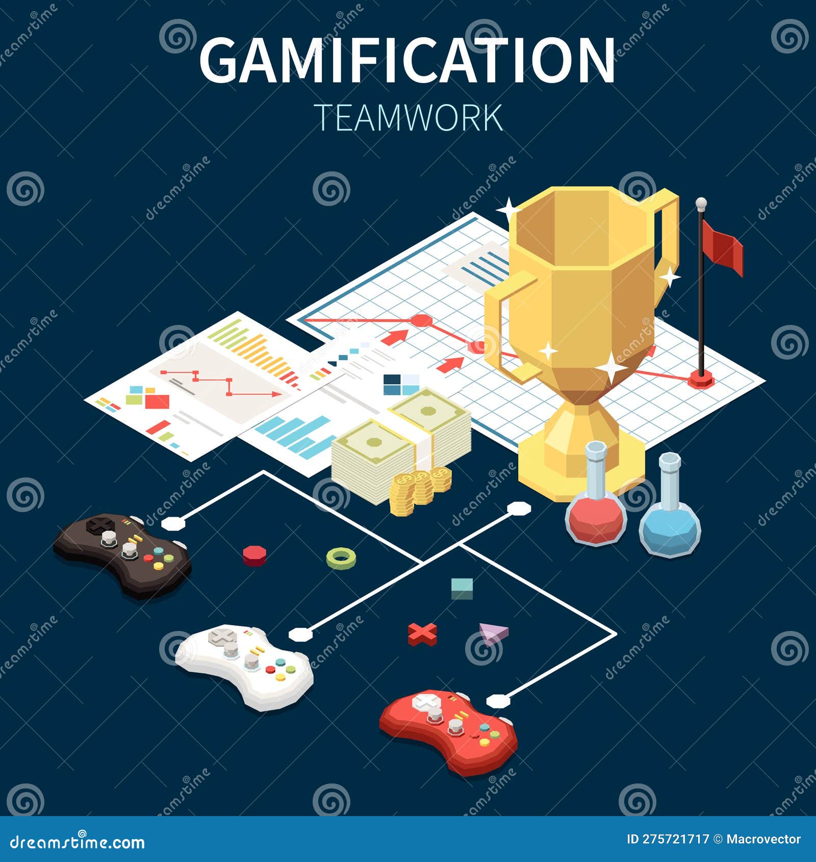 Business Gamification Concept Stock Vector - Illustration of team ...