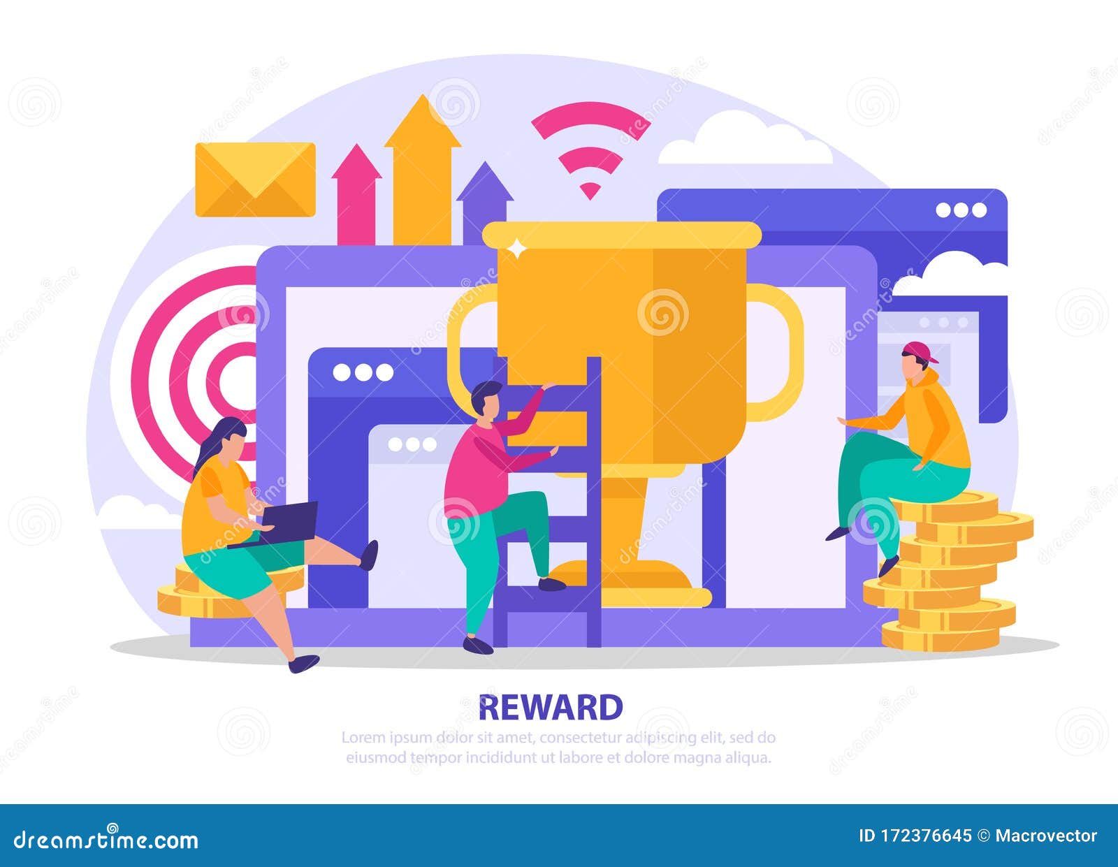 Gamification Background. Gamification Business Concept Achievement ... Gamification Background. Gamification Business Concept Achievement ...