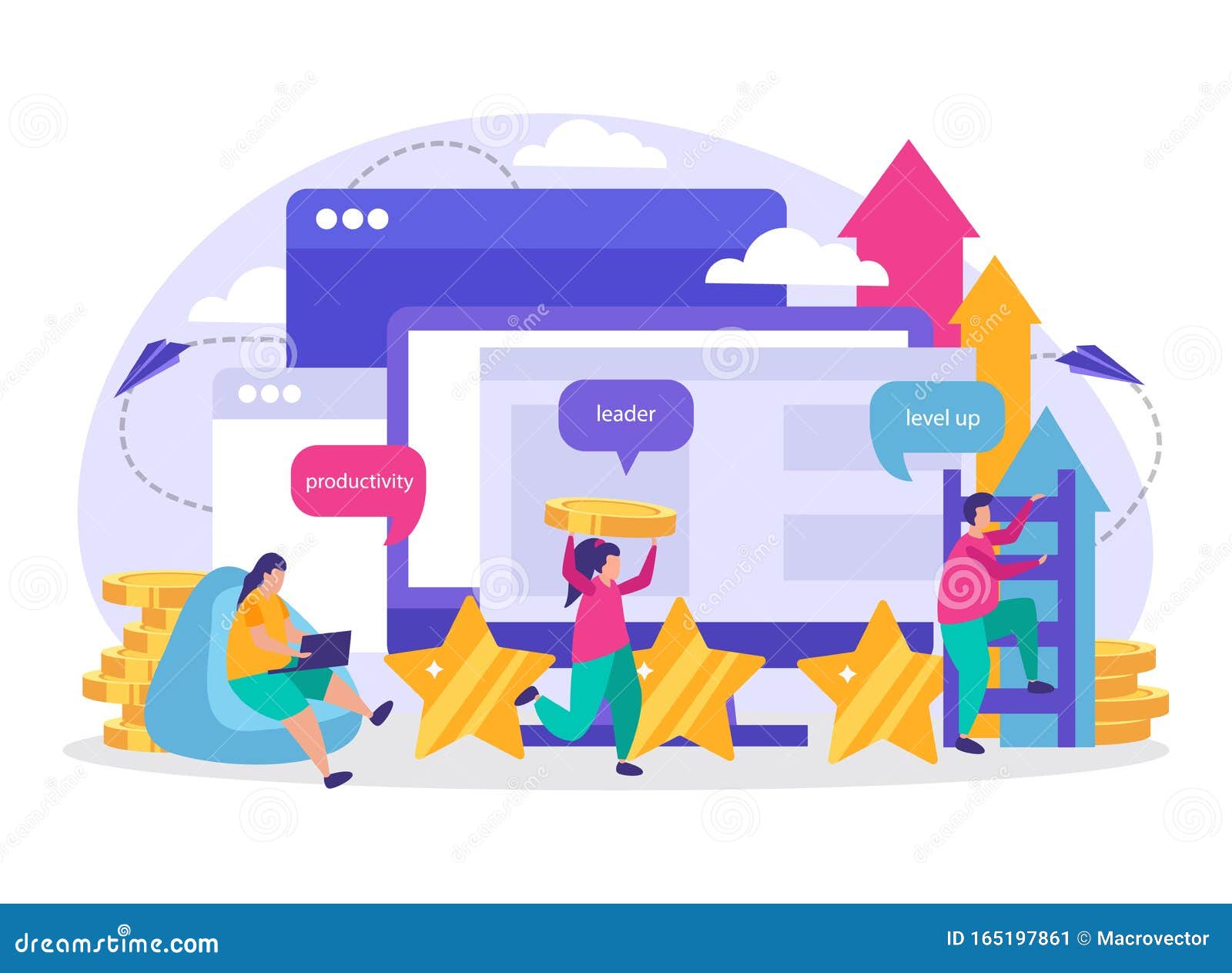 Business Gamification Infographic Cartoon Vector | CartoonDealer.com ...