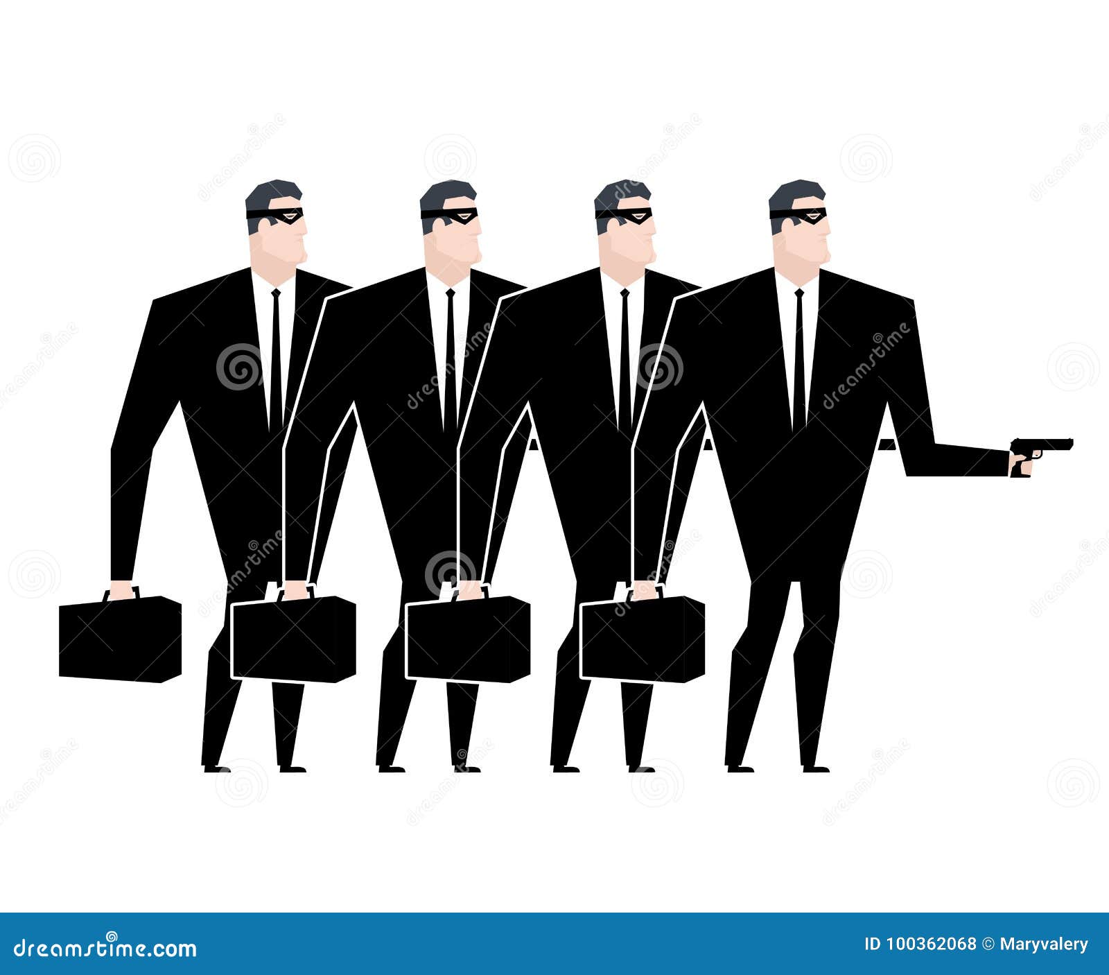 Business Gang Criminal Businessman Robber Business Robbery Stock