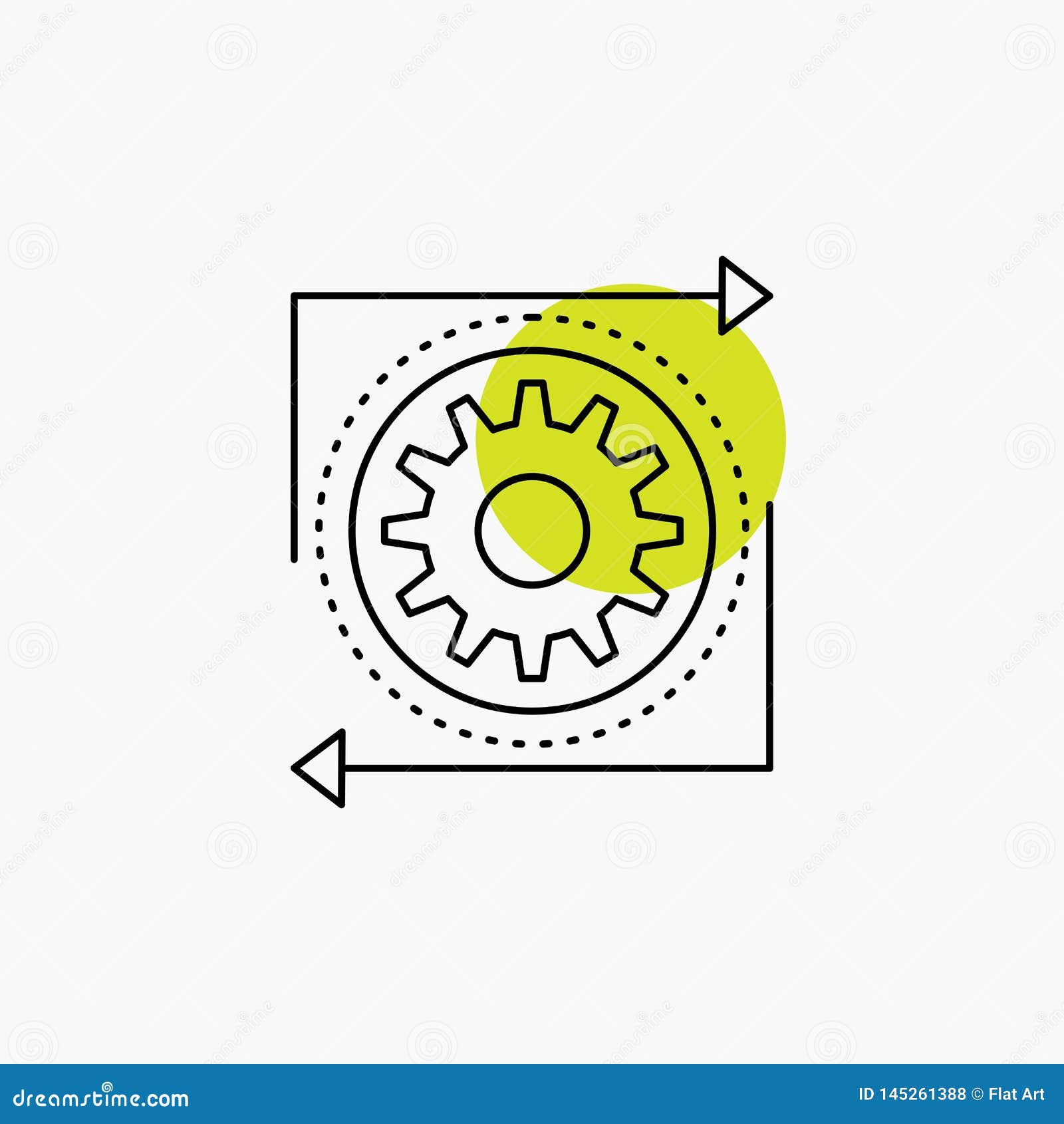 Business, Gear, Management, Operation, Process Line Icon Stock Vector ...