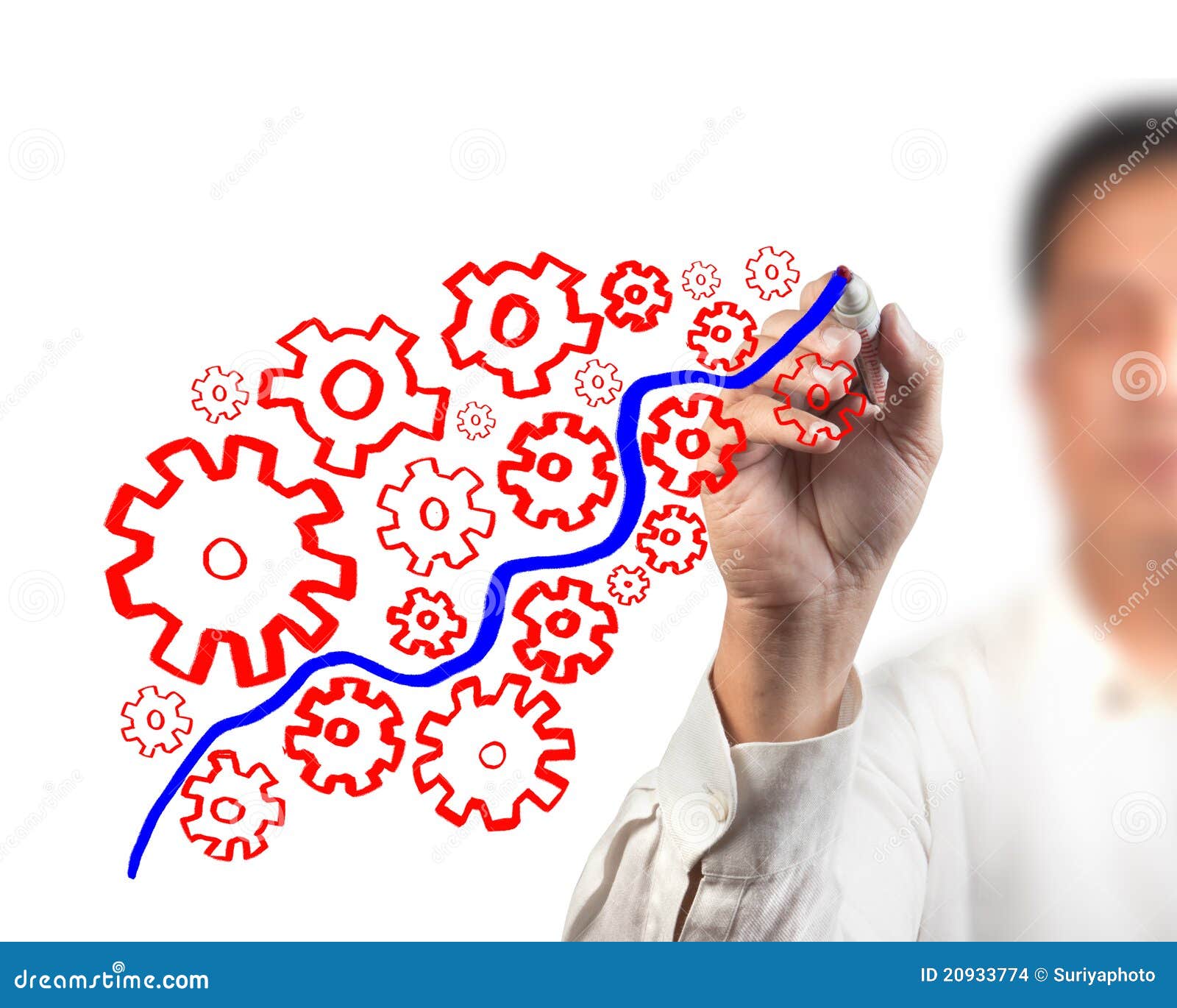 Business gear to success stock photo. Image of hand, creative - 20933774