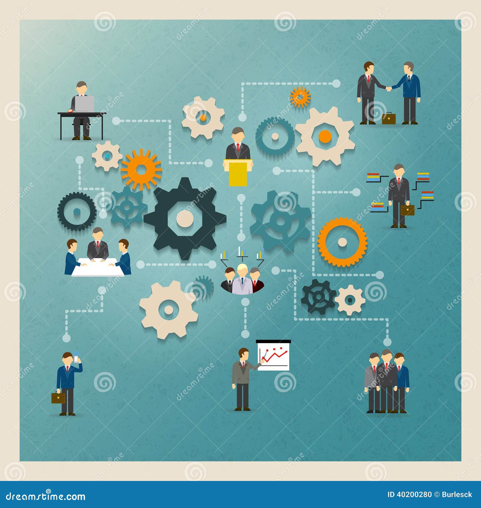 Gears Infographics. Cogs Gearing Process Planning, Timeline And ...