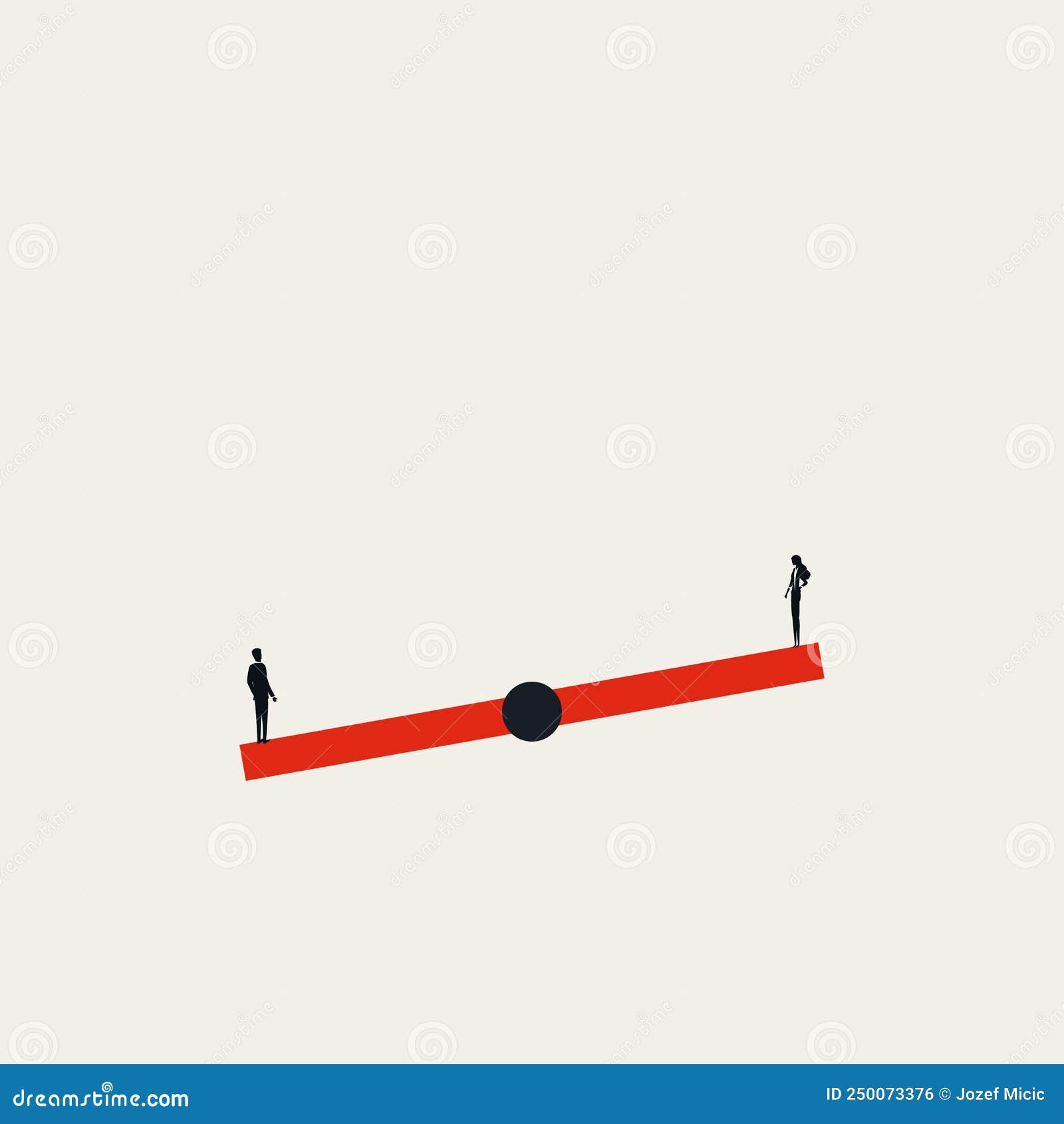 Business Gender Inequality Vector Concept Symbol Of Discrimination