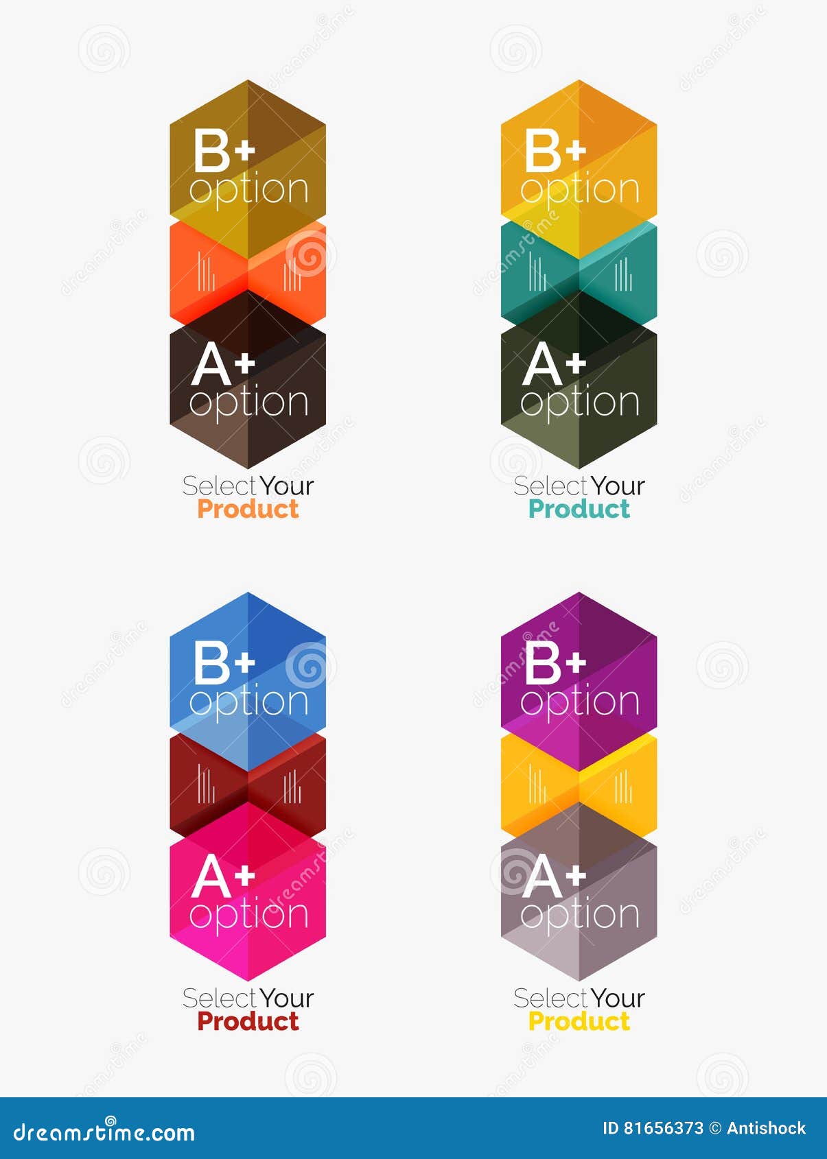 Business Geometric Layouts with Option Text Stock Vector - Illustration ...