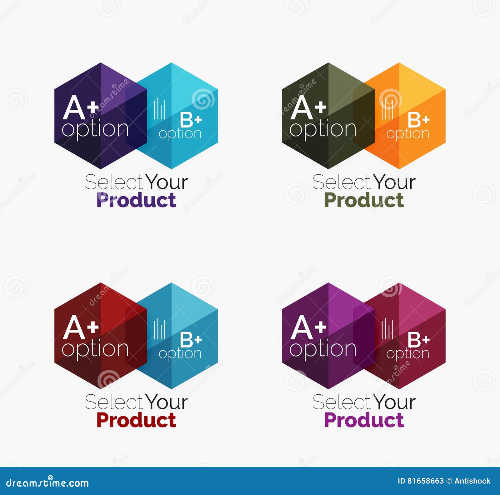 Business Geometric Layouts with Option Text Stock Vector - Illustration ...