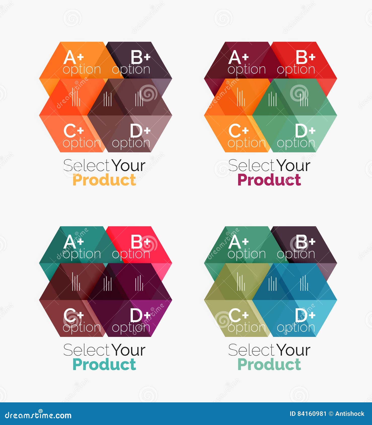 Business Geometric Layouts with Option Text Stock Vector - Illustration ...