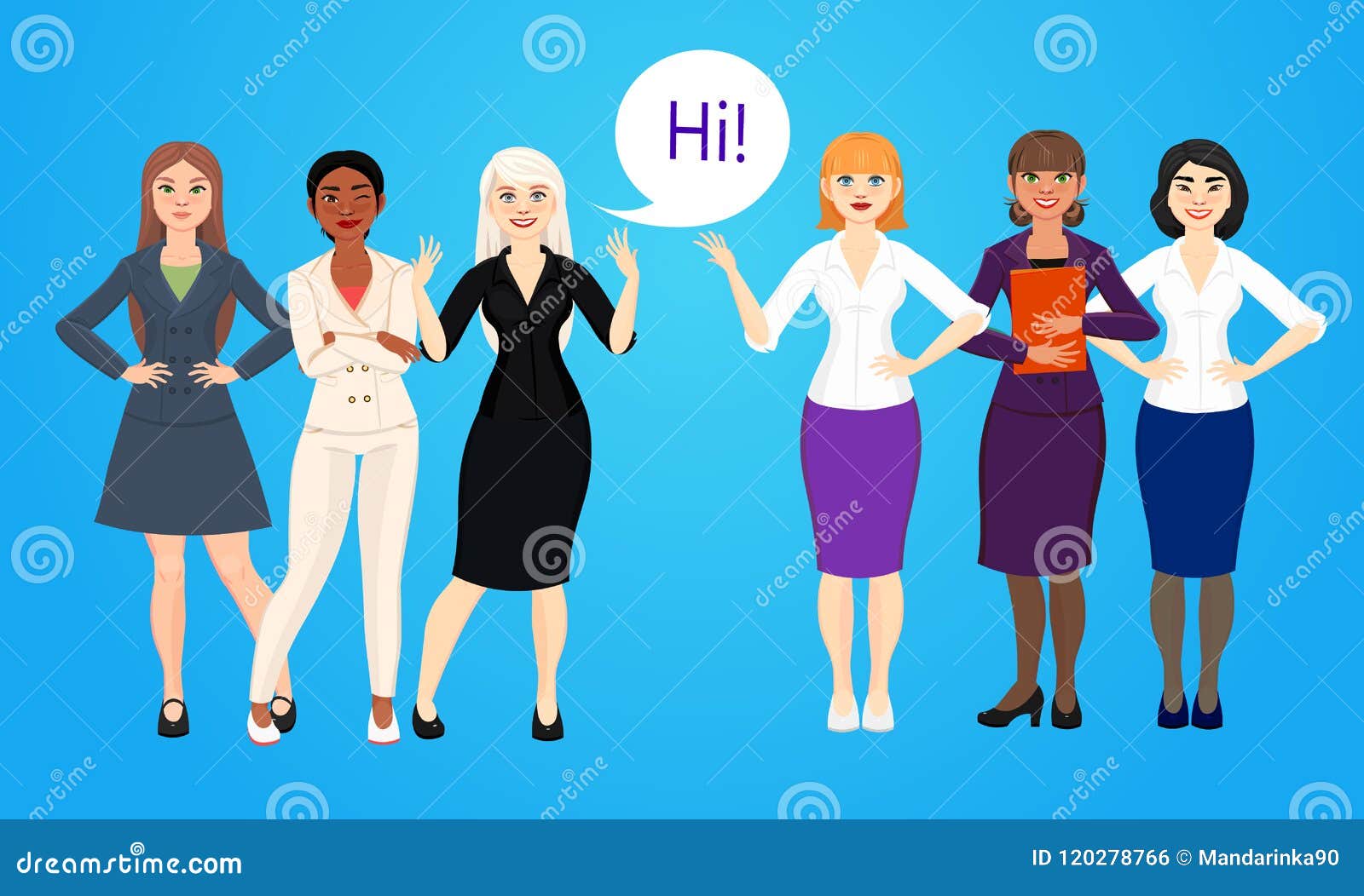 Girl in a Business Suit. Character Design Stock Vector - Illustration ...