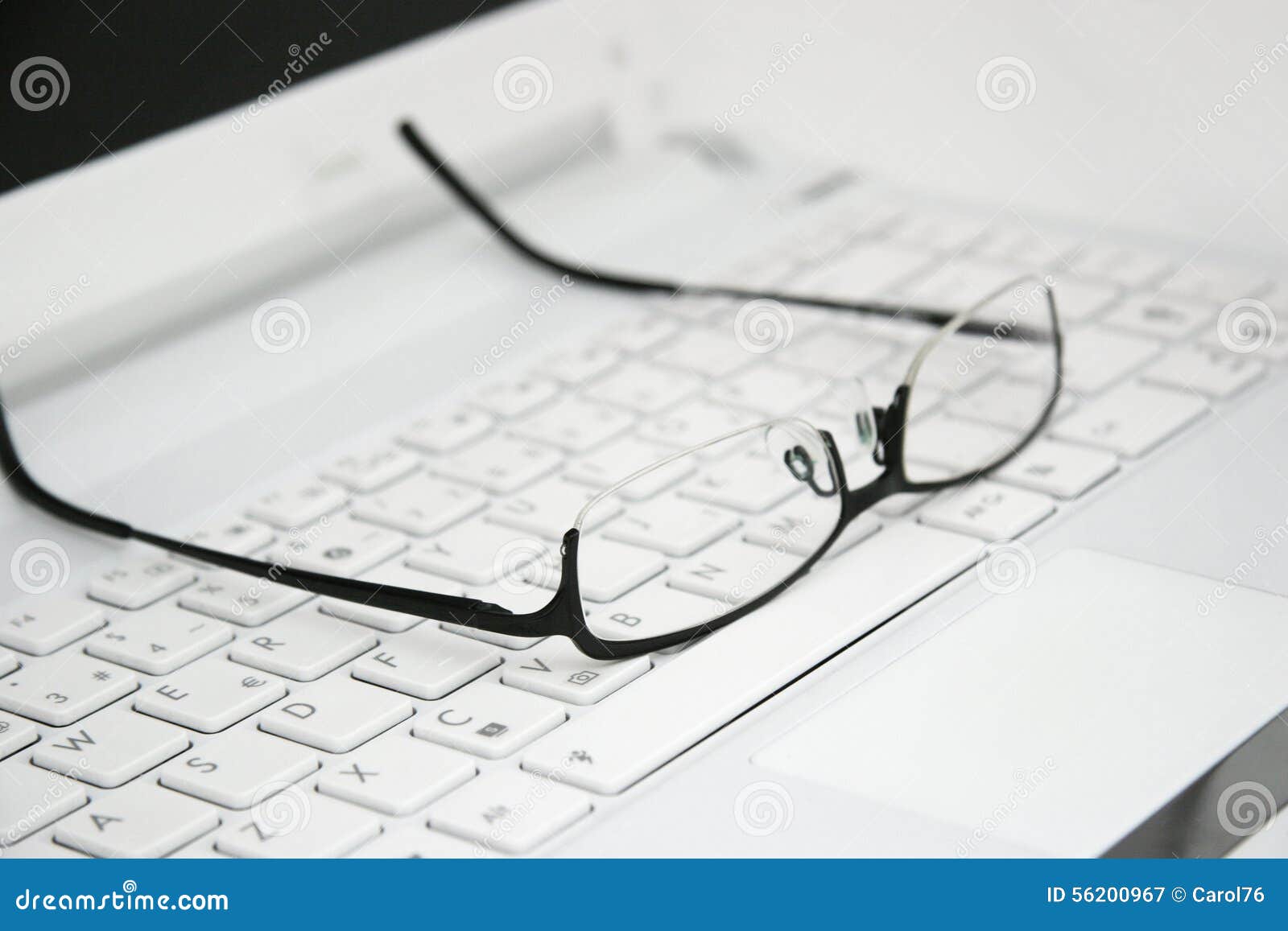 Business Glasses on the Keyboard Stock Image - Image of style, business ...