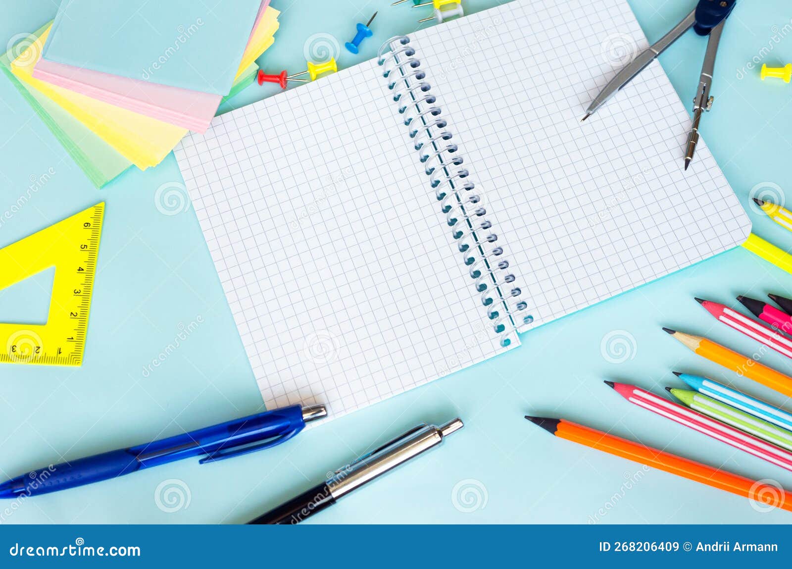 Business Glider Copy Space. Notepad with Blank Sheet for Text. Notes ...