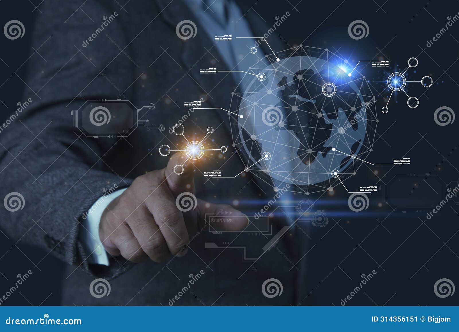 Business Global Internet Connection Application Technology and Digital ...