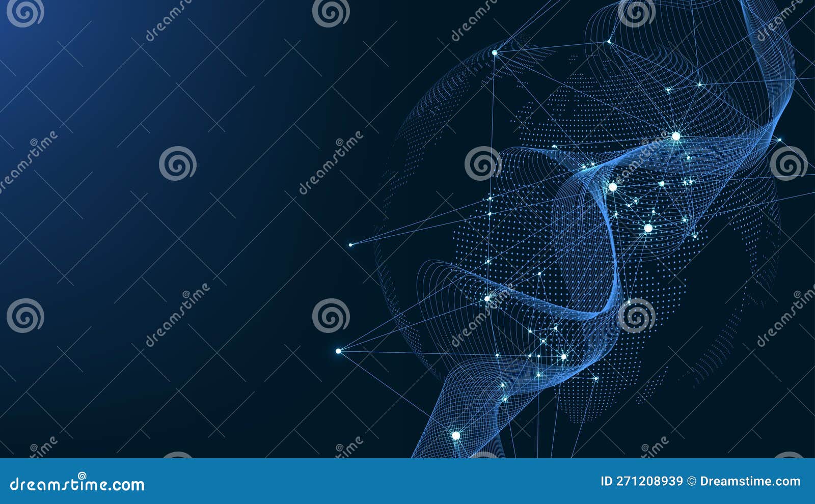 Business Global Network Connection Illustration. World Map Point and ...