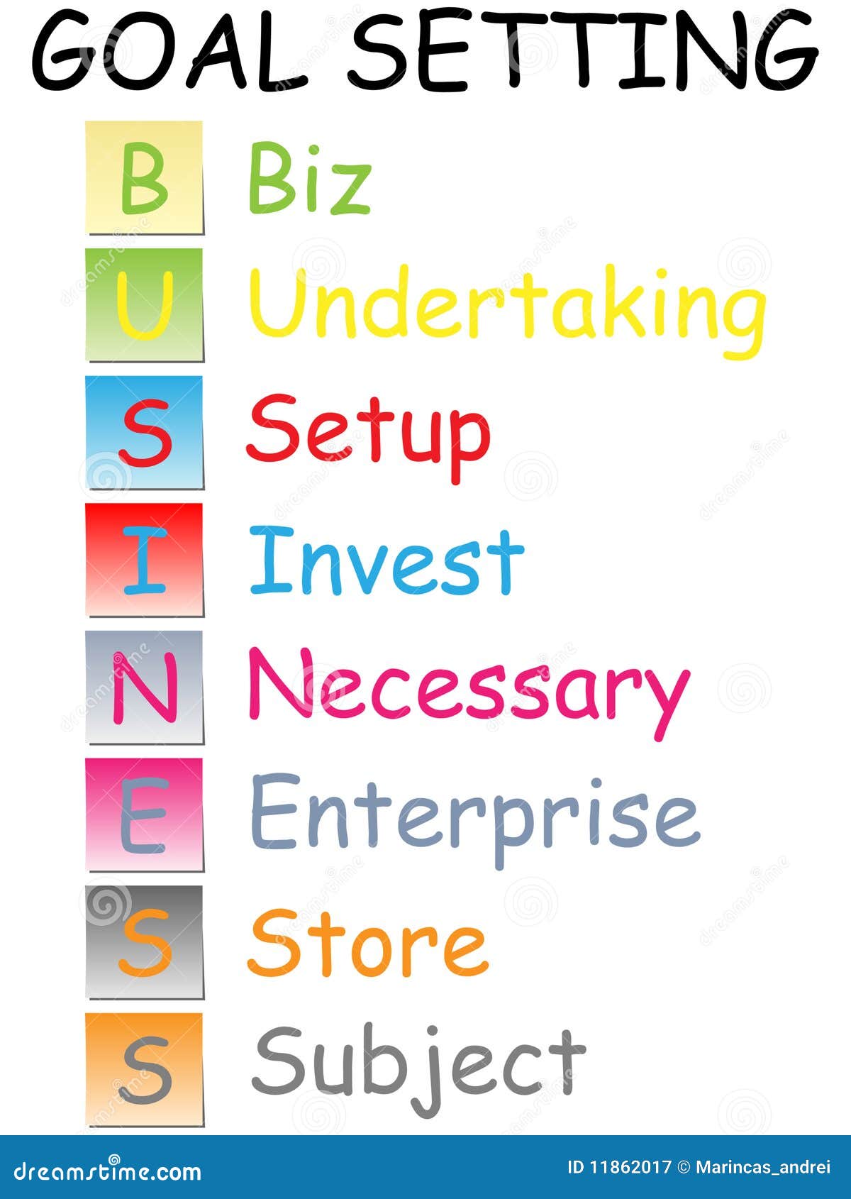 Business goal setting stock vector. Illustration of paper - 11862017