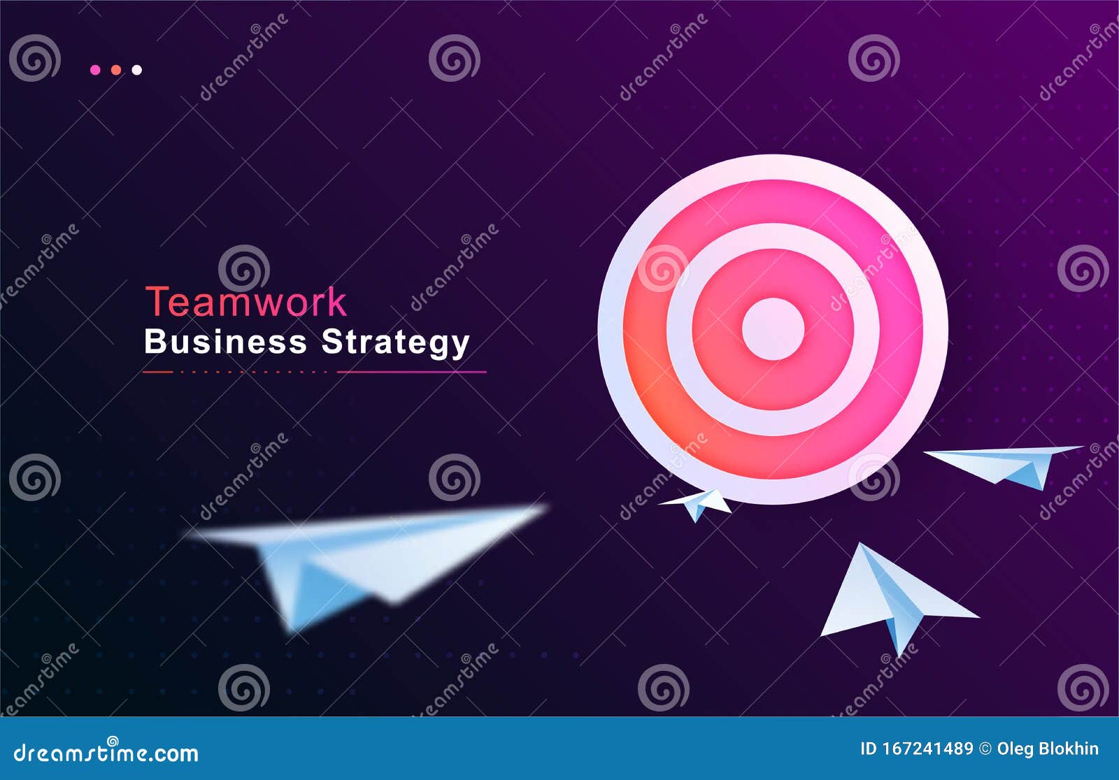 Business Goal Solution Concept. Teamwork Strategy Stock Illustration ...