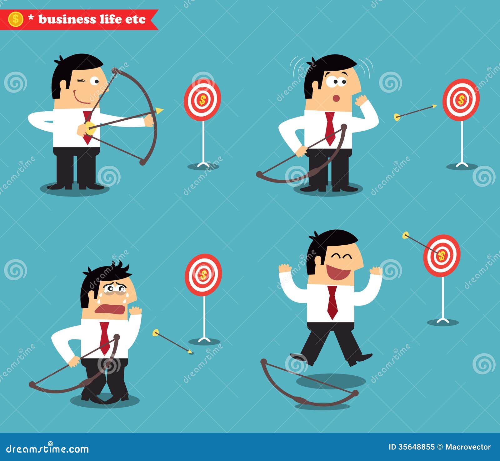 Business Goal, Objective Vector Concept. Symbol Of Ambition, Motivation ...