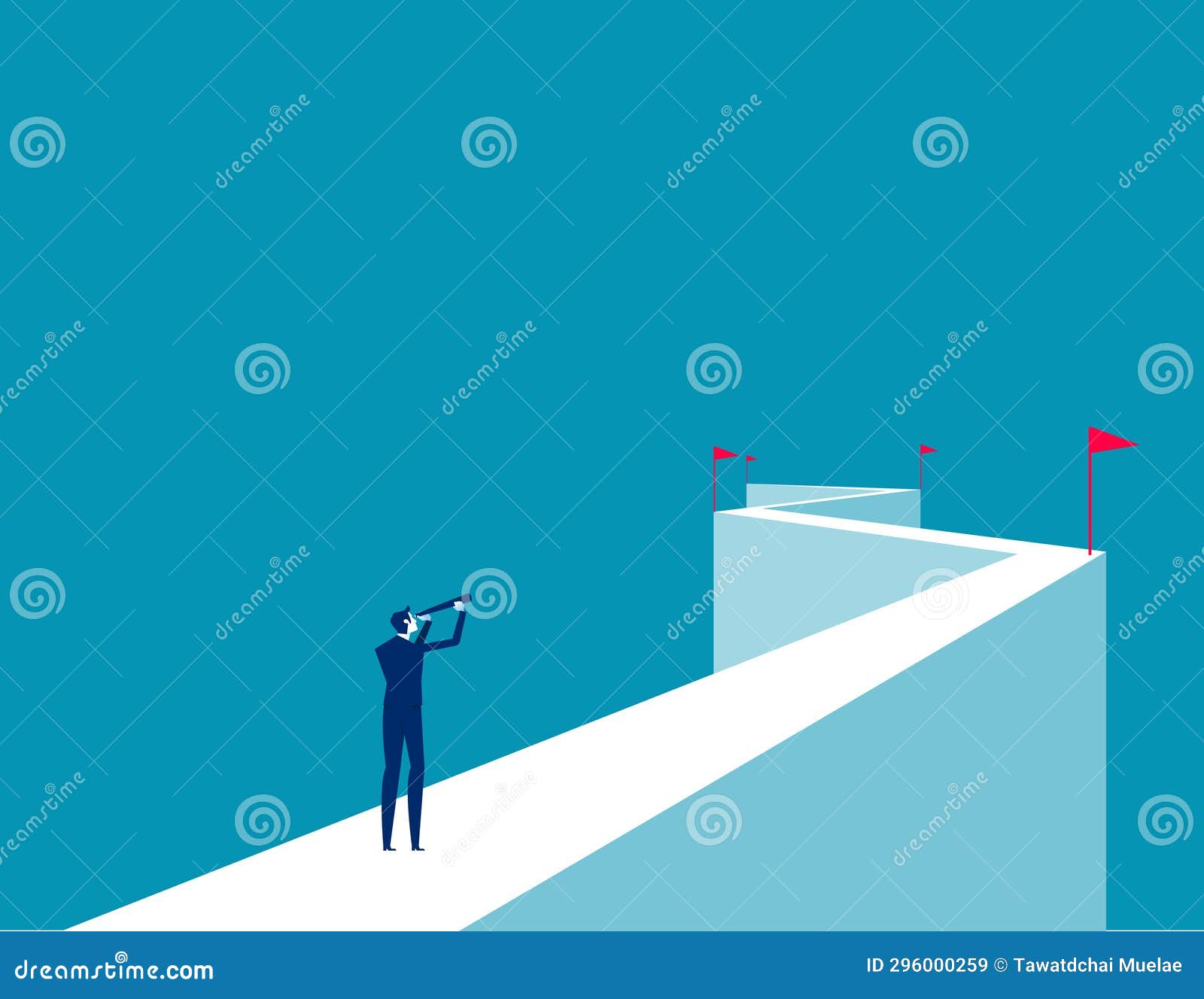 Business Goal and Vision. Business Vector Illustration Stock ...
