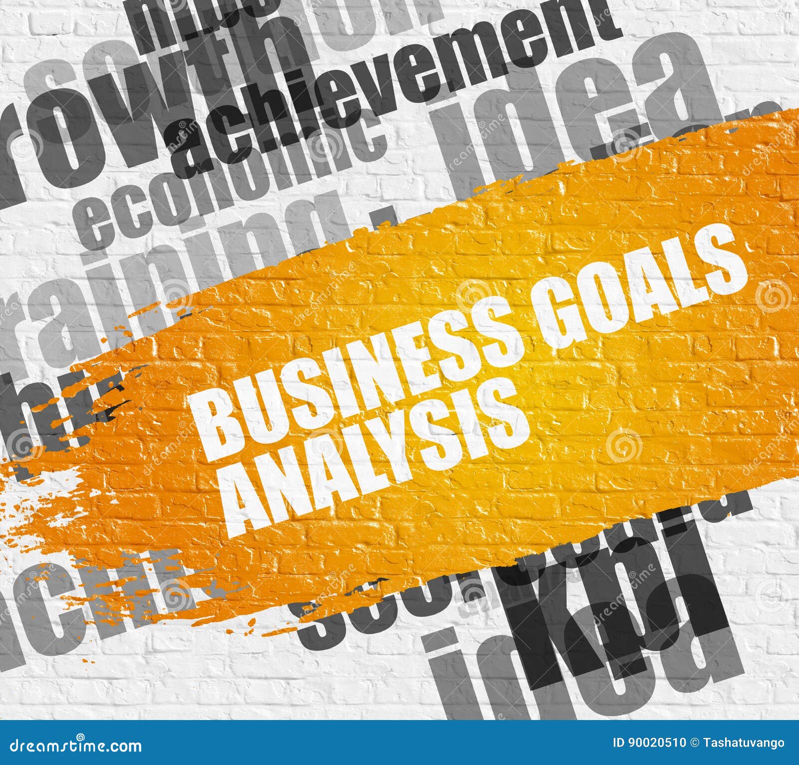 Business Goals Analysis on Brickwall. Stock Illustration - Illustration ...