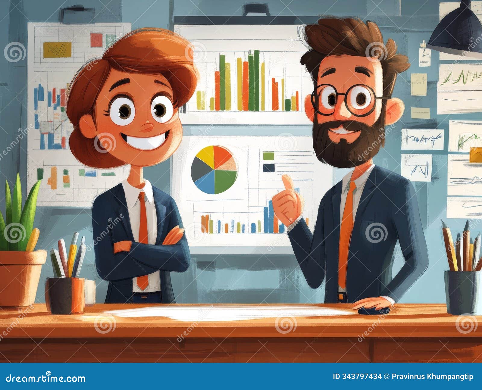 Business Goals Illustration Cartoon Stock Illustration - Illustration ...