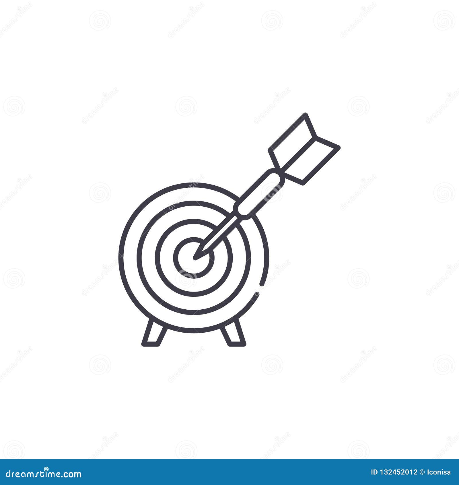 Business Goals Line Icon Concept. Business Goals Vector Linear ...