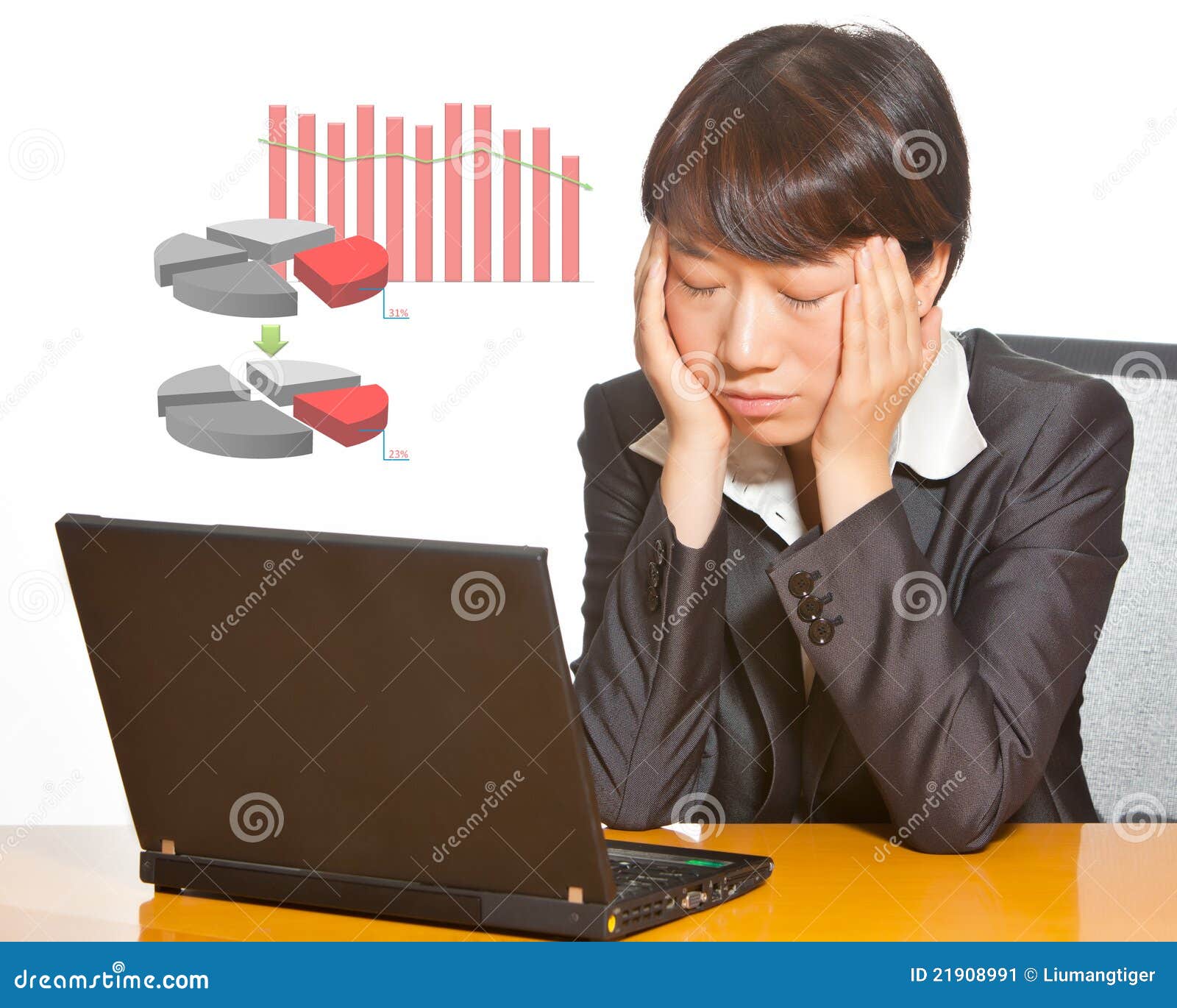 The business is going down stock image. Image of isolate - 21908991