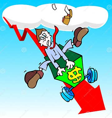 Business going down stock illustration. Illustration of diagram - 6108973