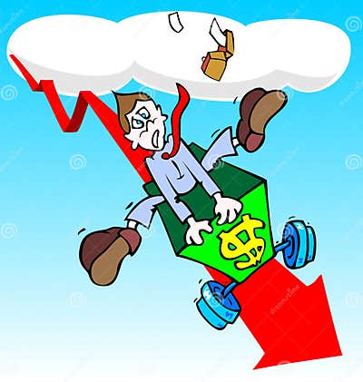 Business going down stock illustration. Illustration of diagram - 6108973