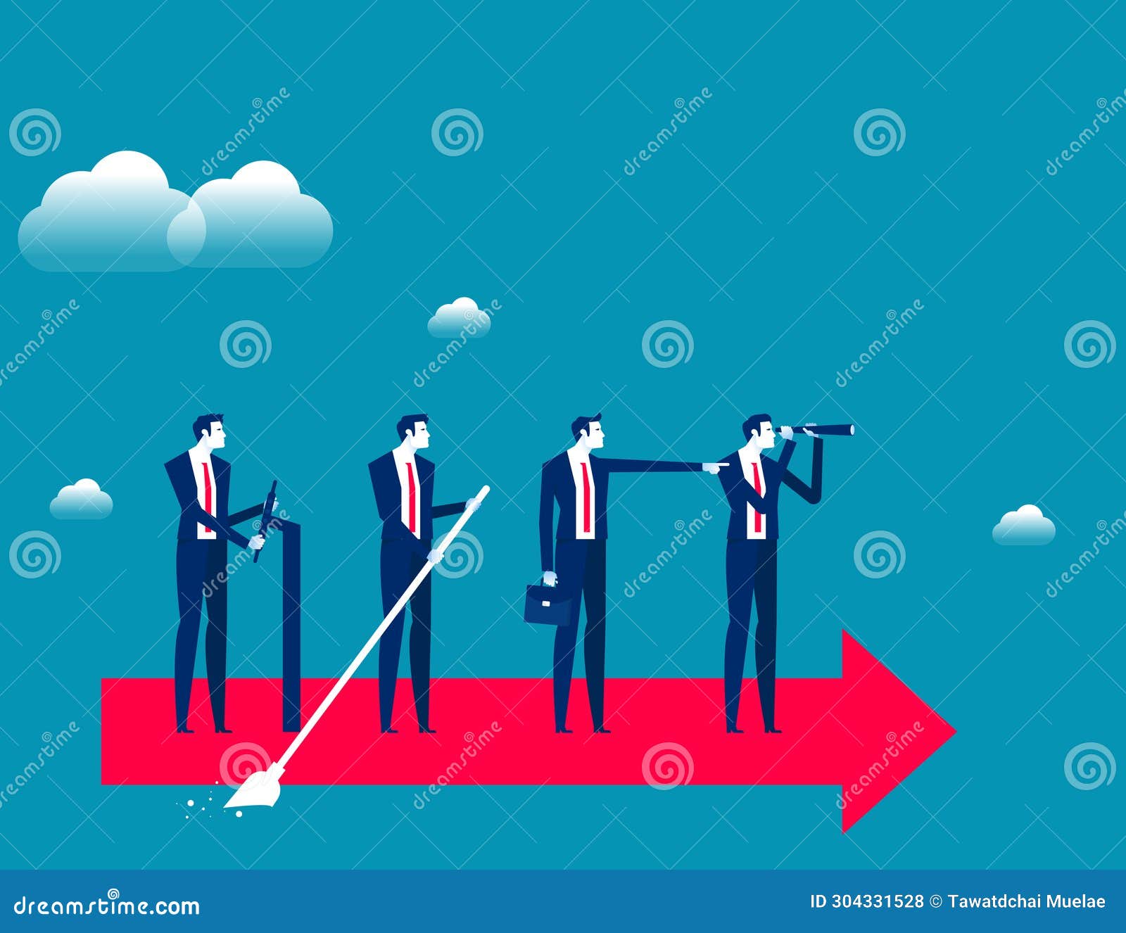 Good, Bad Teamwork, Win-win Cartoon Vector | CartoonDealer.com #220383451