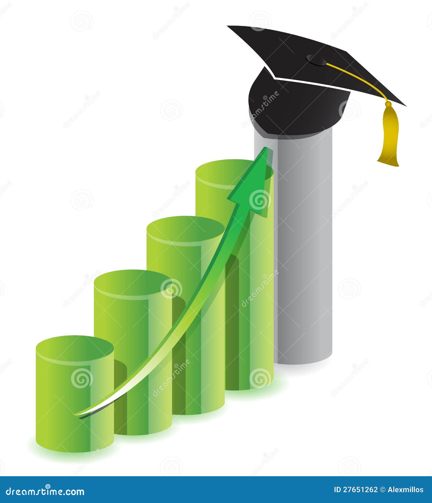 Business Graduation Graph Concept Stock Illustration - Illustration of ...