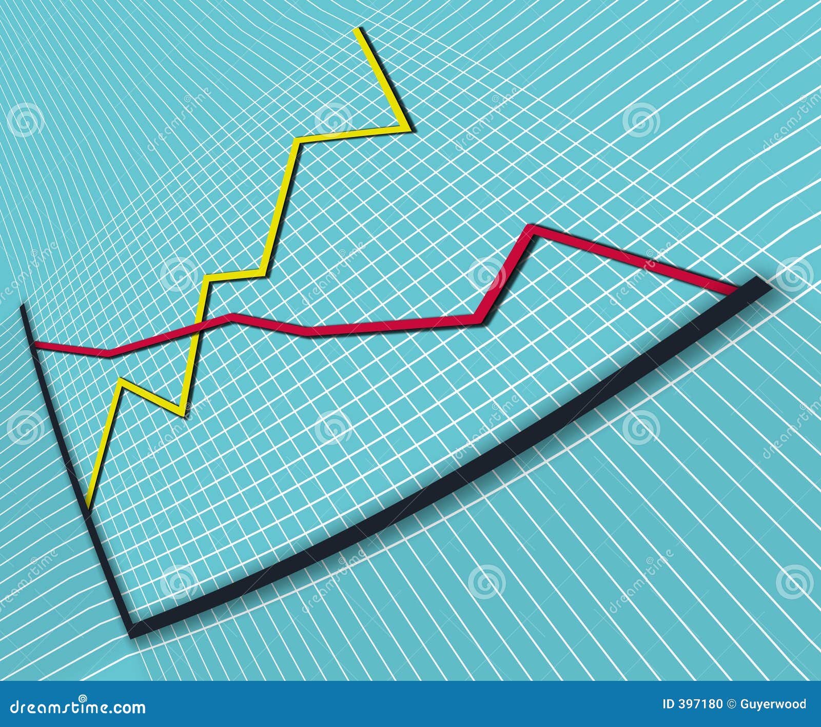 Business Graph 1 Distorted Perspective Stock Photo - Image of distorted ...