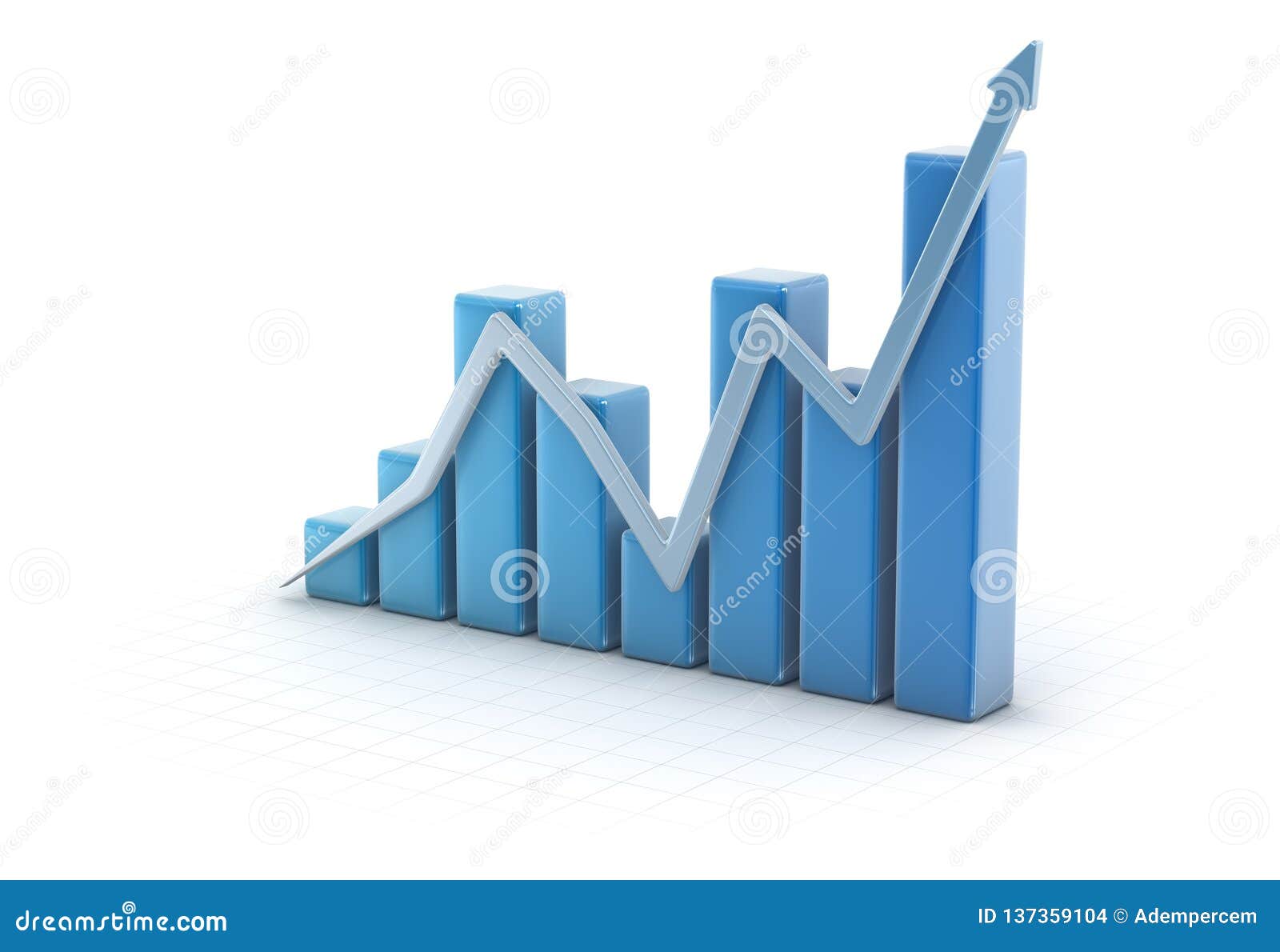 3d Business graph stock illustration. Illustration of analyzing - 137359104