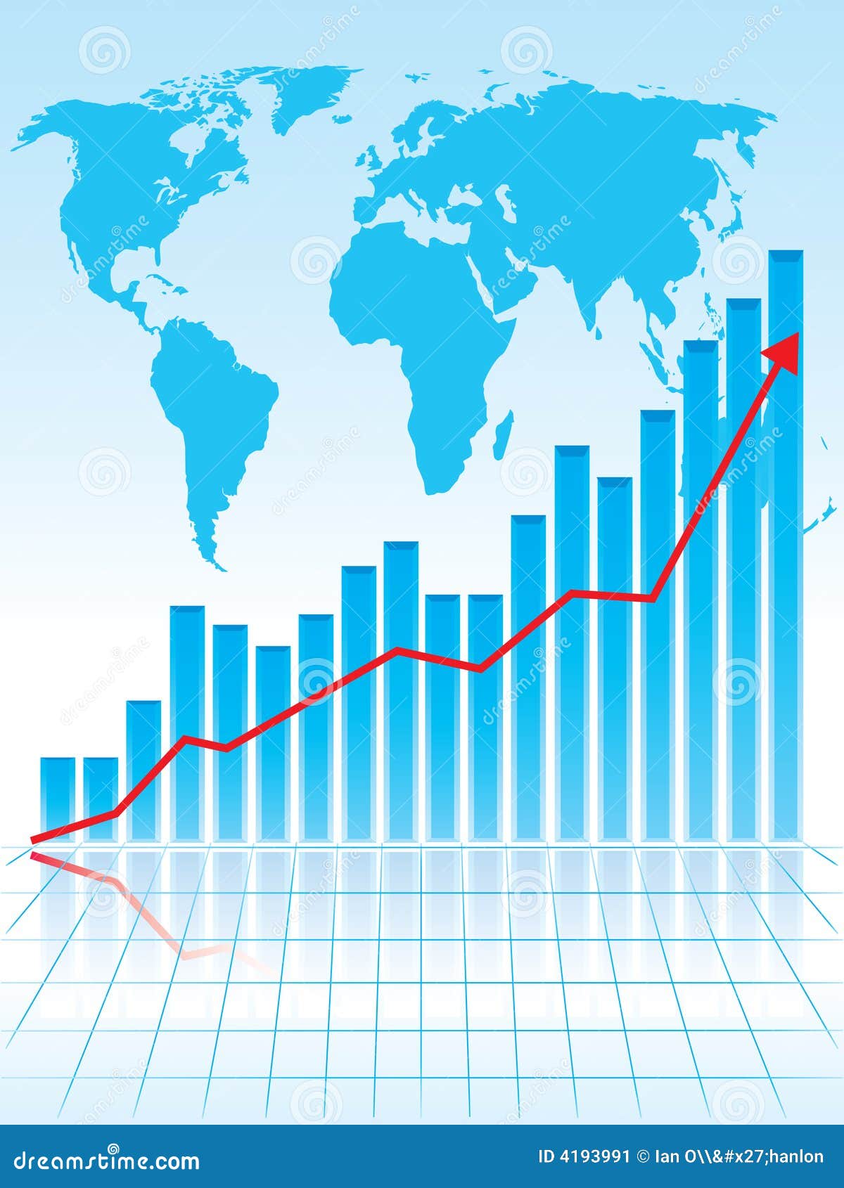 Business graph stock vector. Illustration of globe, data - 4193991