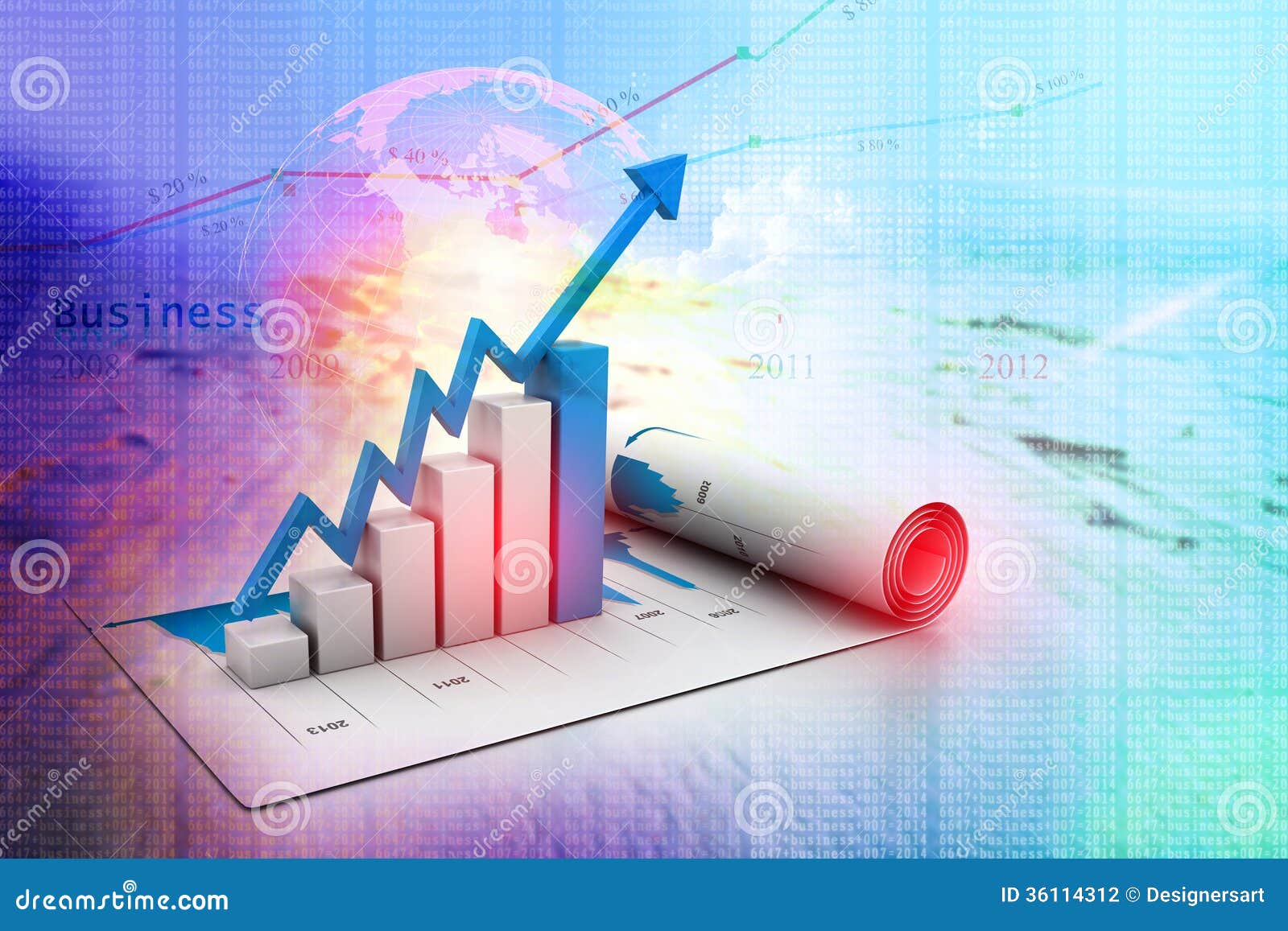 Business graph stock illustration. Illustration of future - 36114312
