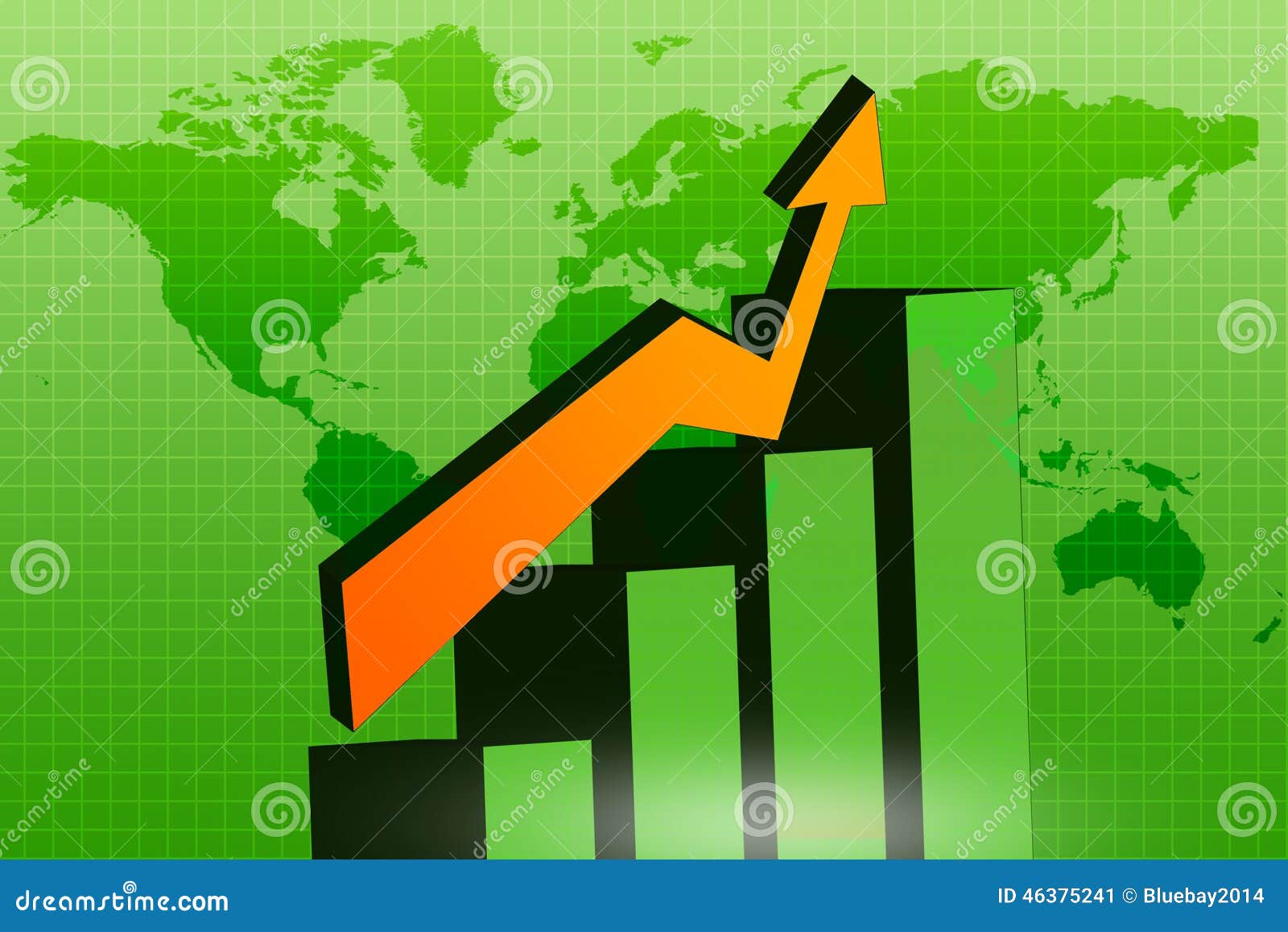 Business Graph stock illustration. Illustration of progress - 46375241