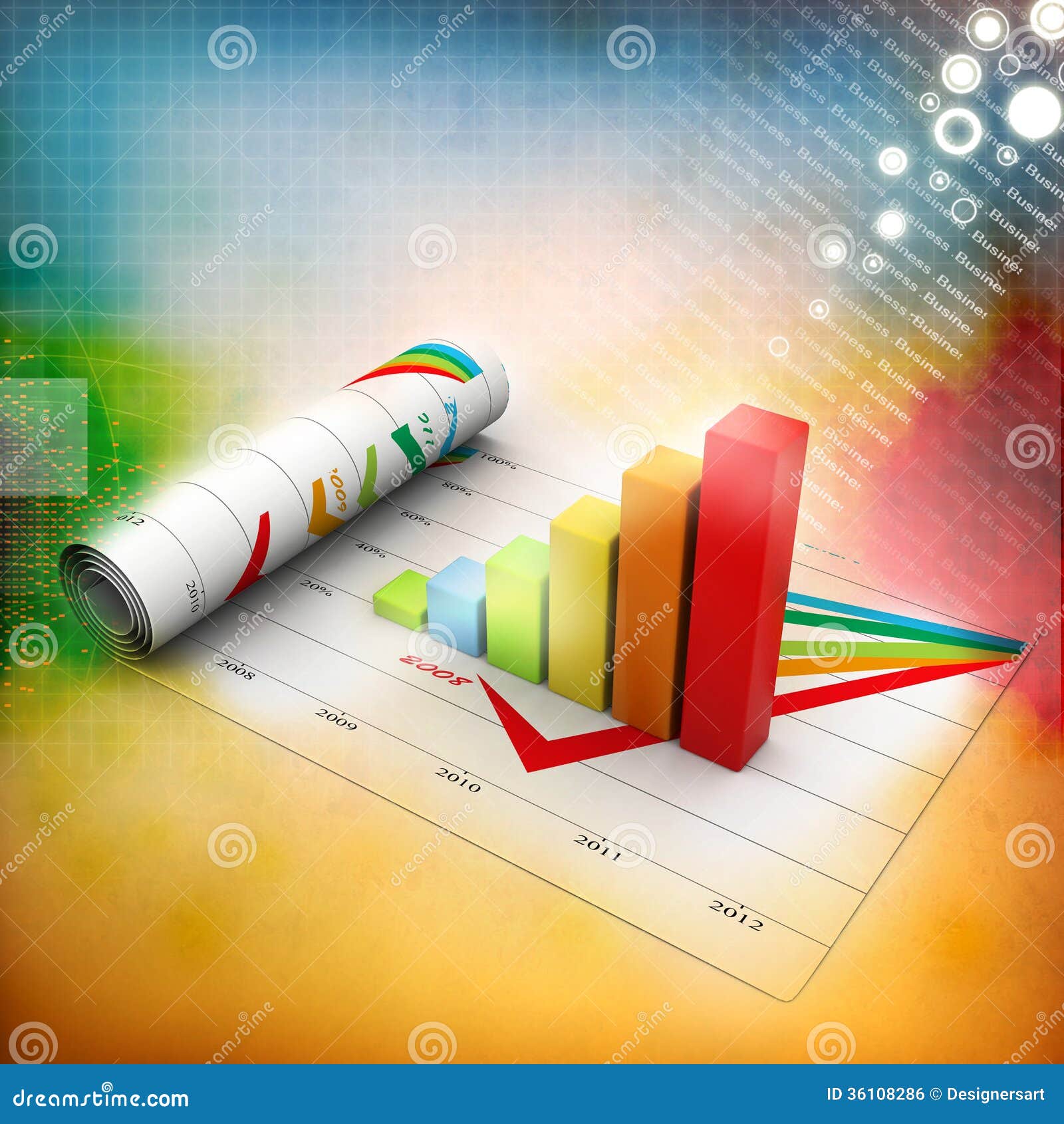 Business graph stock illustration. Illustration of background - 36108286