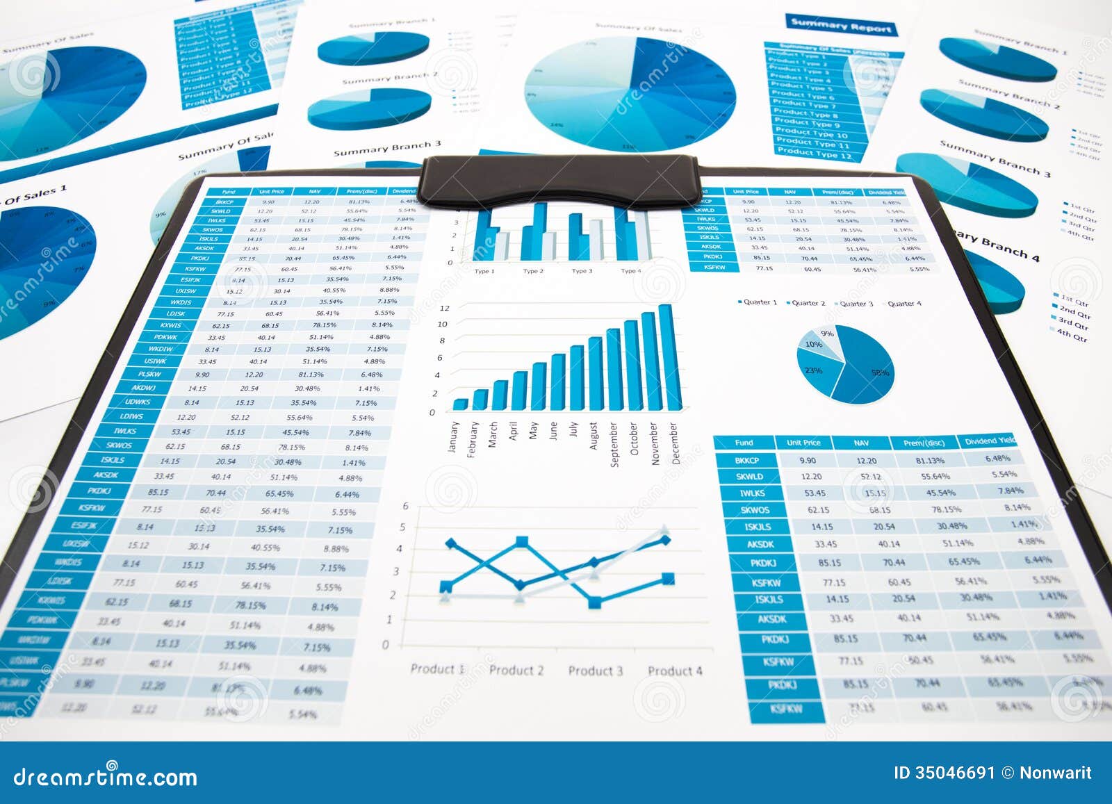 Business Graph Analysis Report Stock Image - Image of management ...