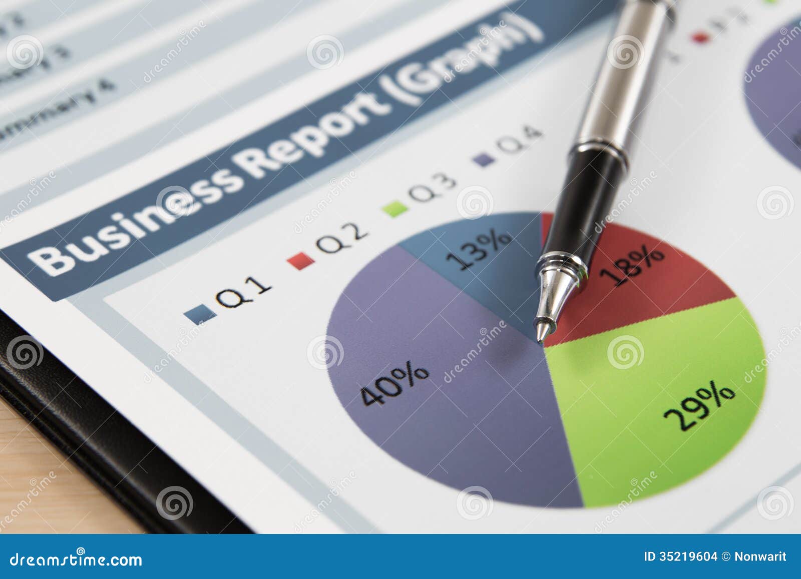 Business Graph Analysis Report Stock Photo - Image of commerce ...