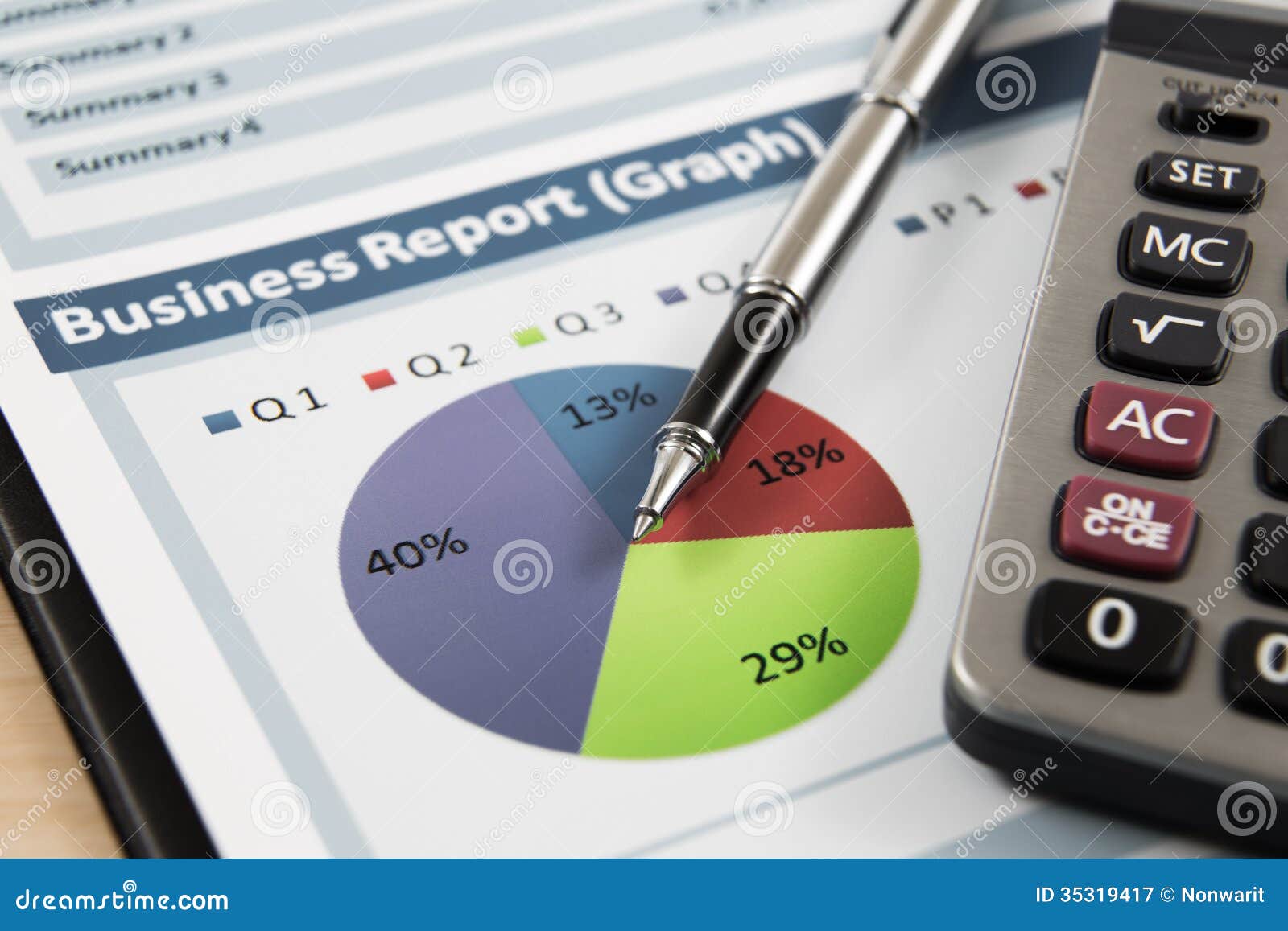 Business Graph Analysis Report Stock Image - Image of finance ...