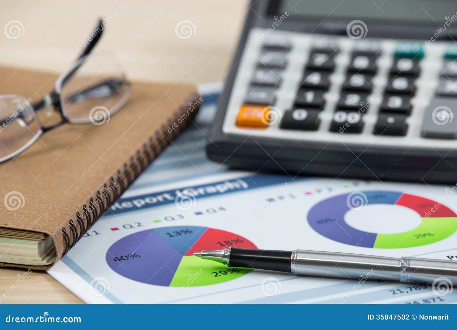 Business Graph Analysis Report Stock Photo - Image of business, list ...