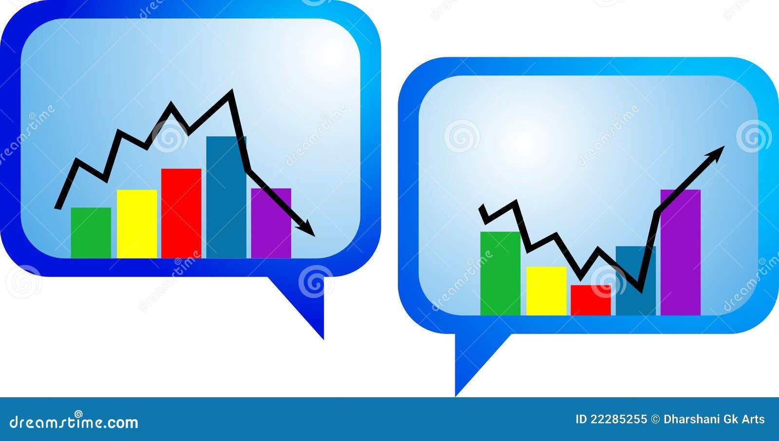Bar Graph With Red Arrow And Pie Chart Stock Photography ...