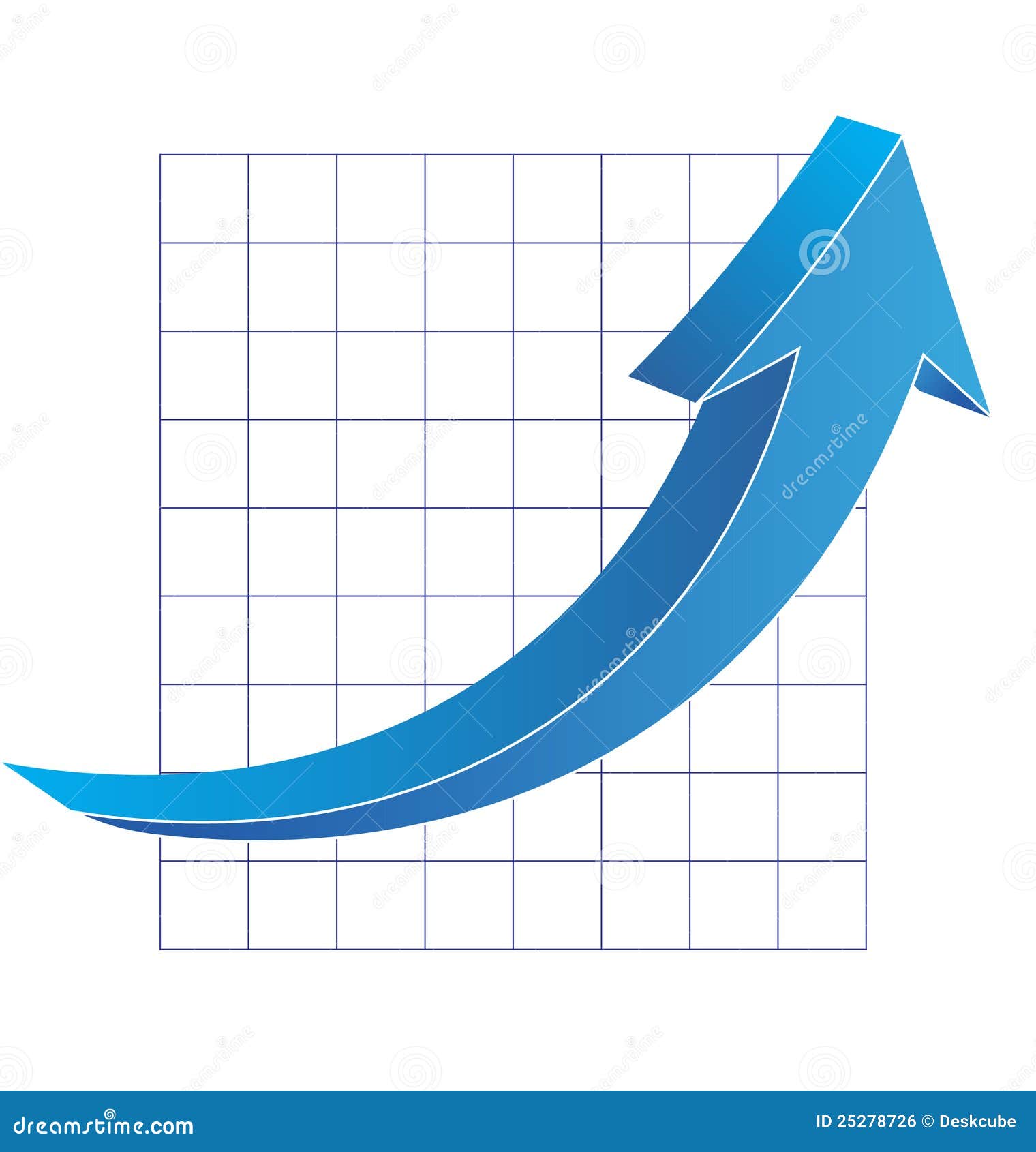 Business graph with arrow stock vector. Illustration of sign - 25278726